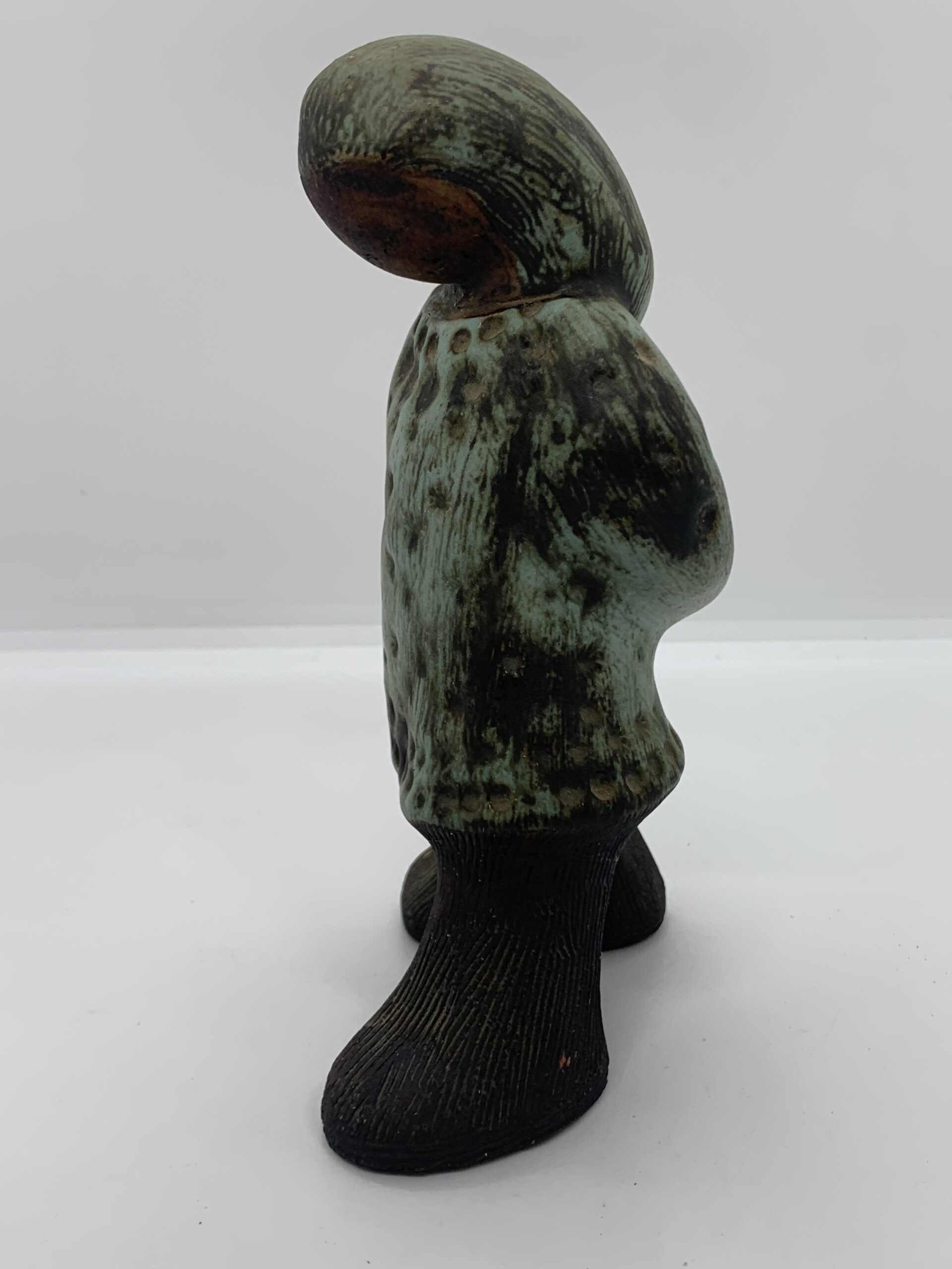 Ellis Pottery Eskimo Figure 17cm tall (repaired leg) - Vintage Keepsakes