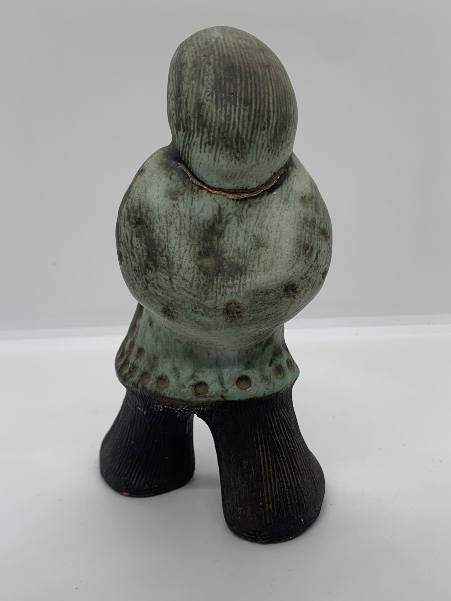 Ellis Pottery Eskimo Figure 17cm tall (repaired leg) - Vintage Keepsakes