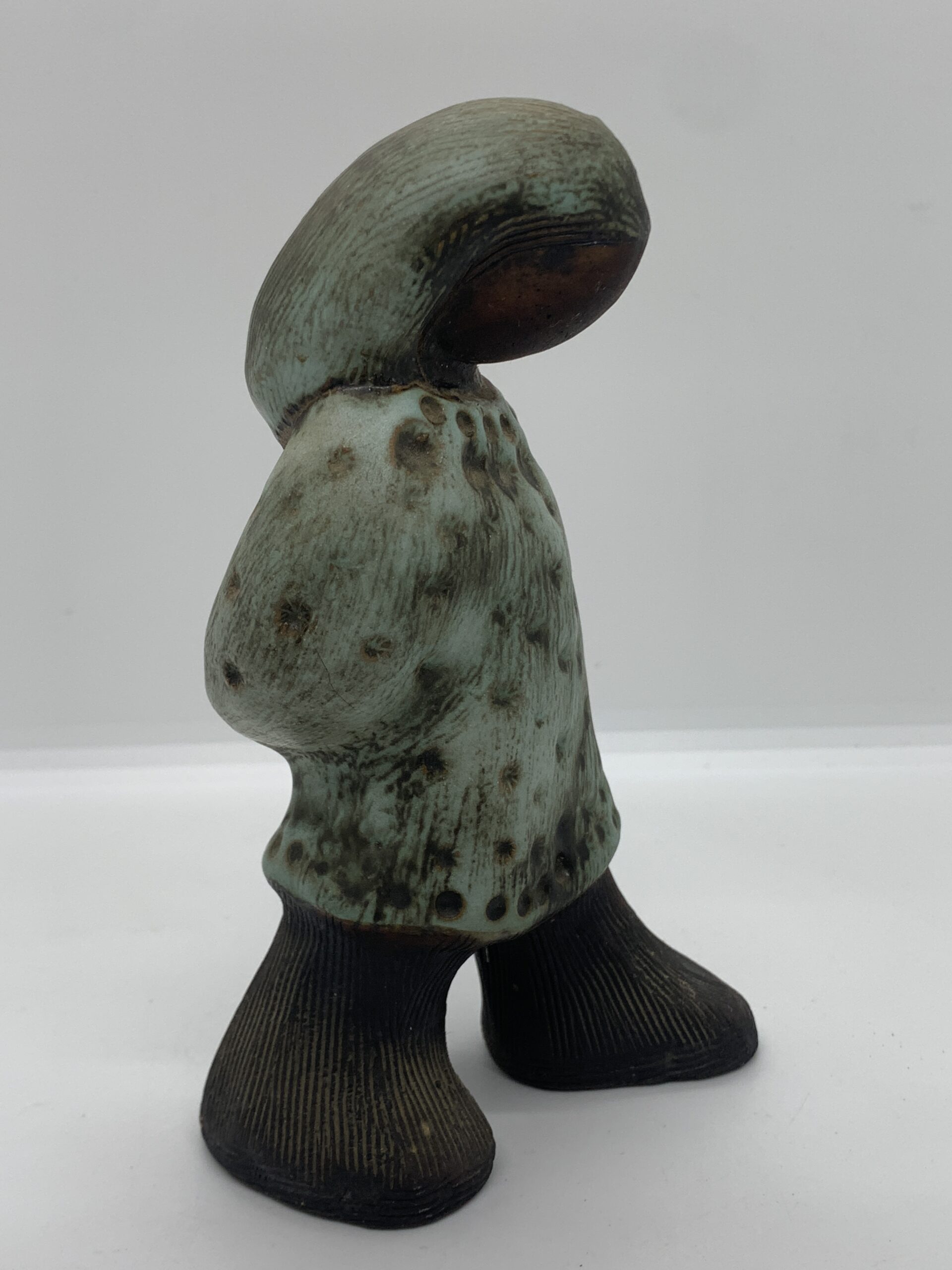 Ellis Pottery Eskimo Figure 17cm tall (repaired leg) - Vintage Keepsakes