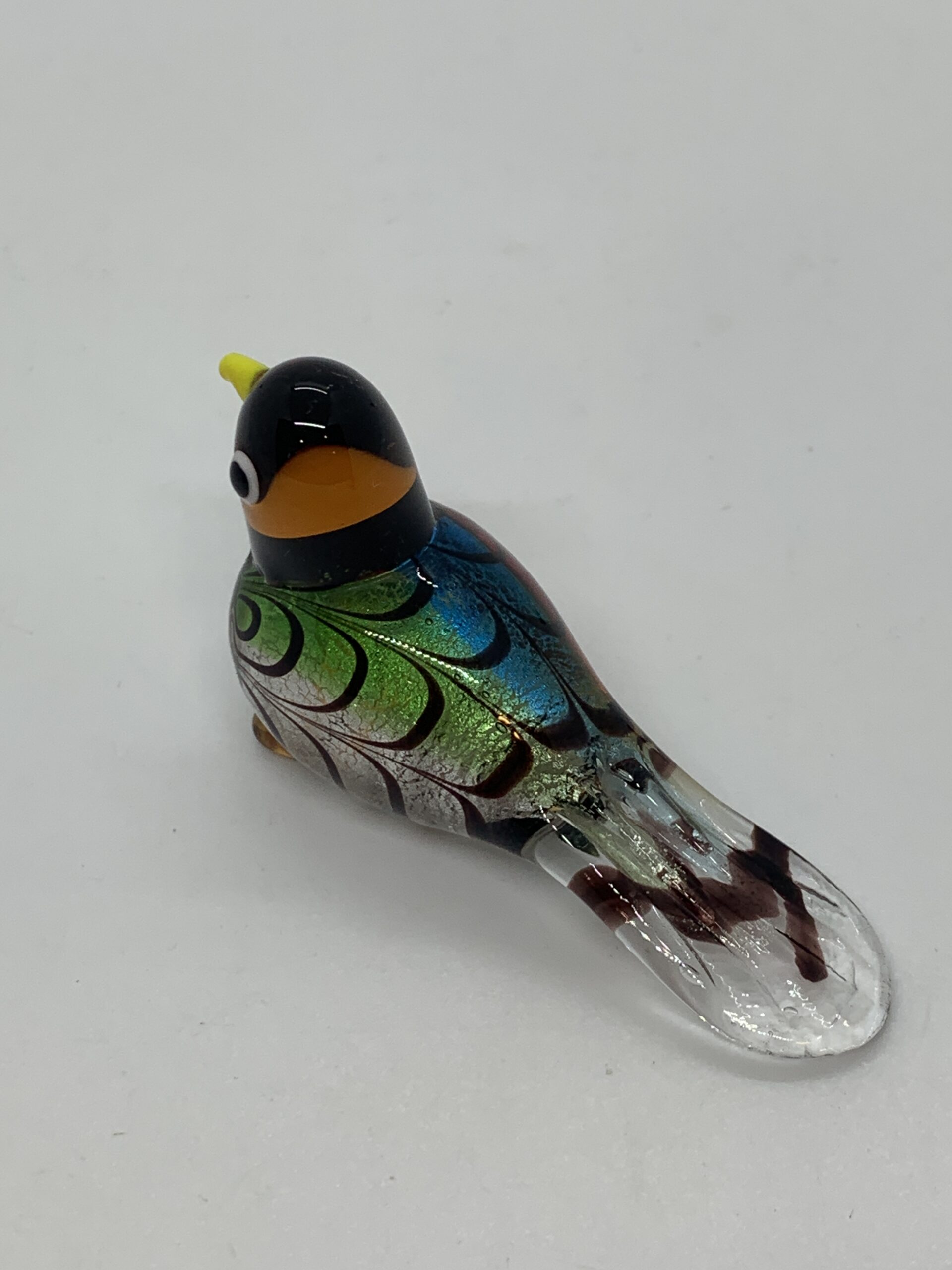 Small Art Glass Bird 6cm long - Vintage Keepsakes