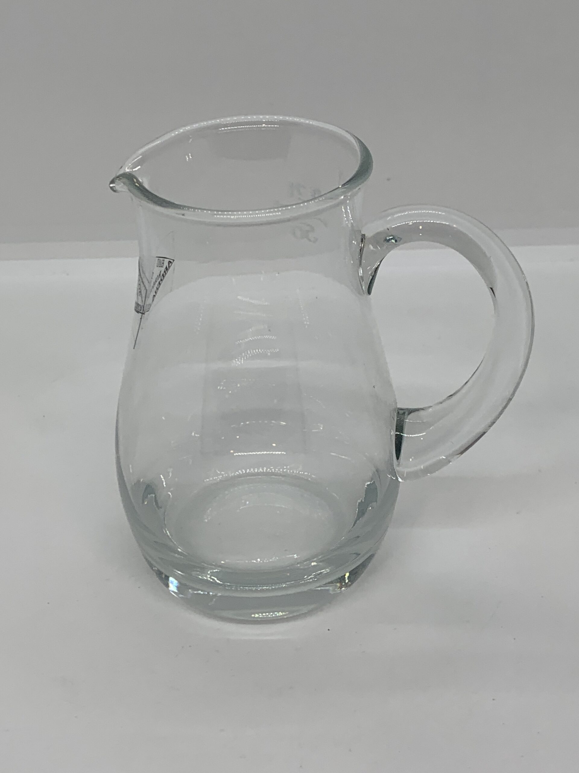 Romania Ardena Hand Made Clear Glass Jug 10cm - Vintage Keepsakes