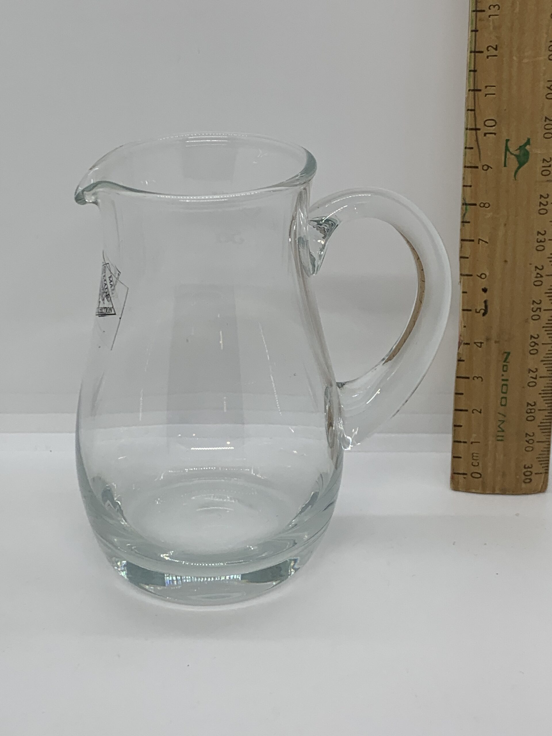 Romania Ardena Hand Made Clear Glass Jug 10cm - Vintage Keepsakes