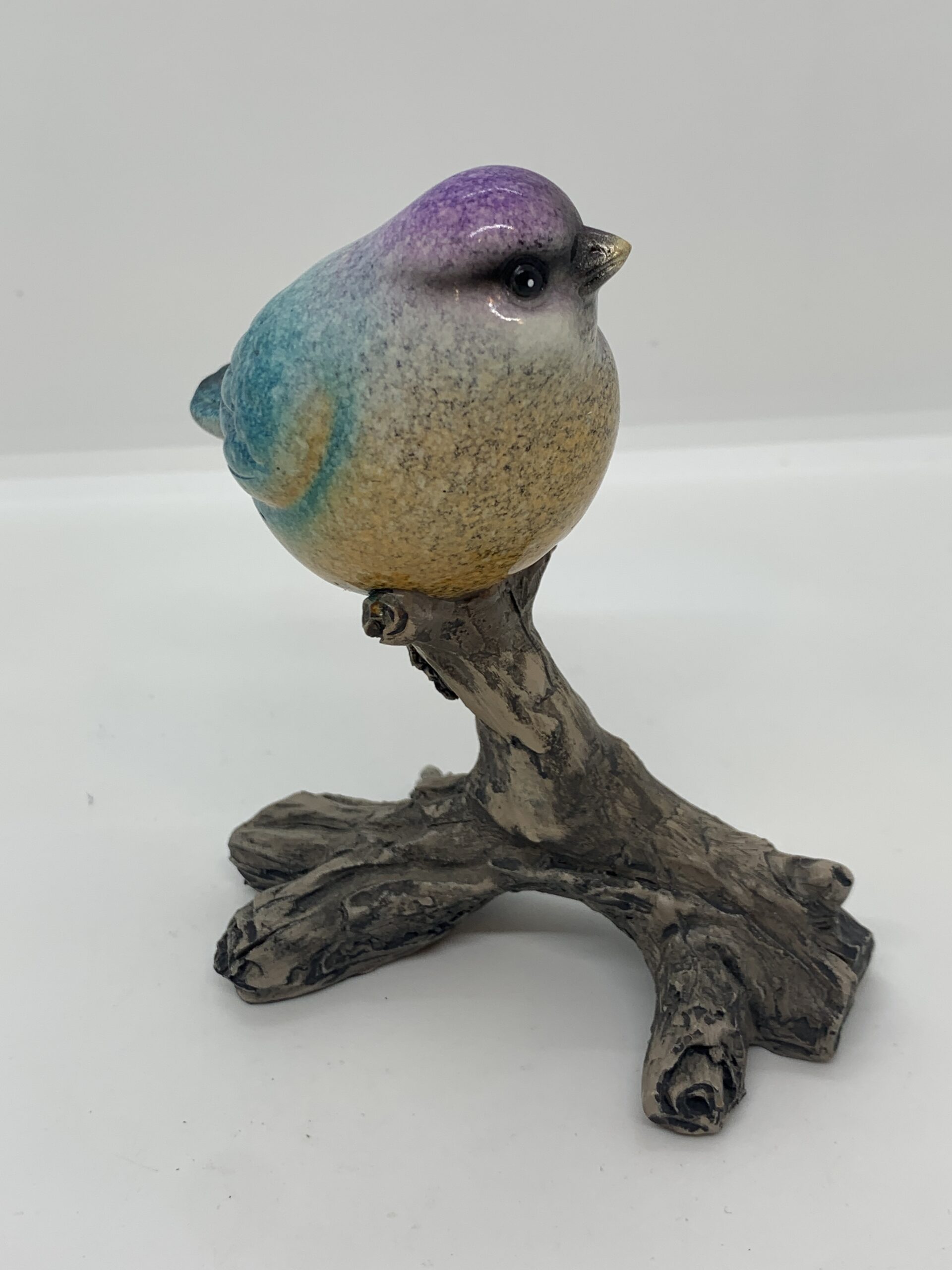 Finch on a Resin Branch 12cm - Vintage Keepsakes