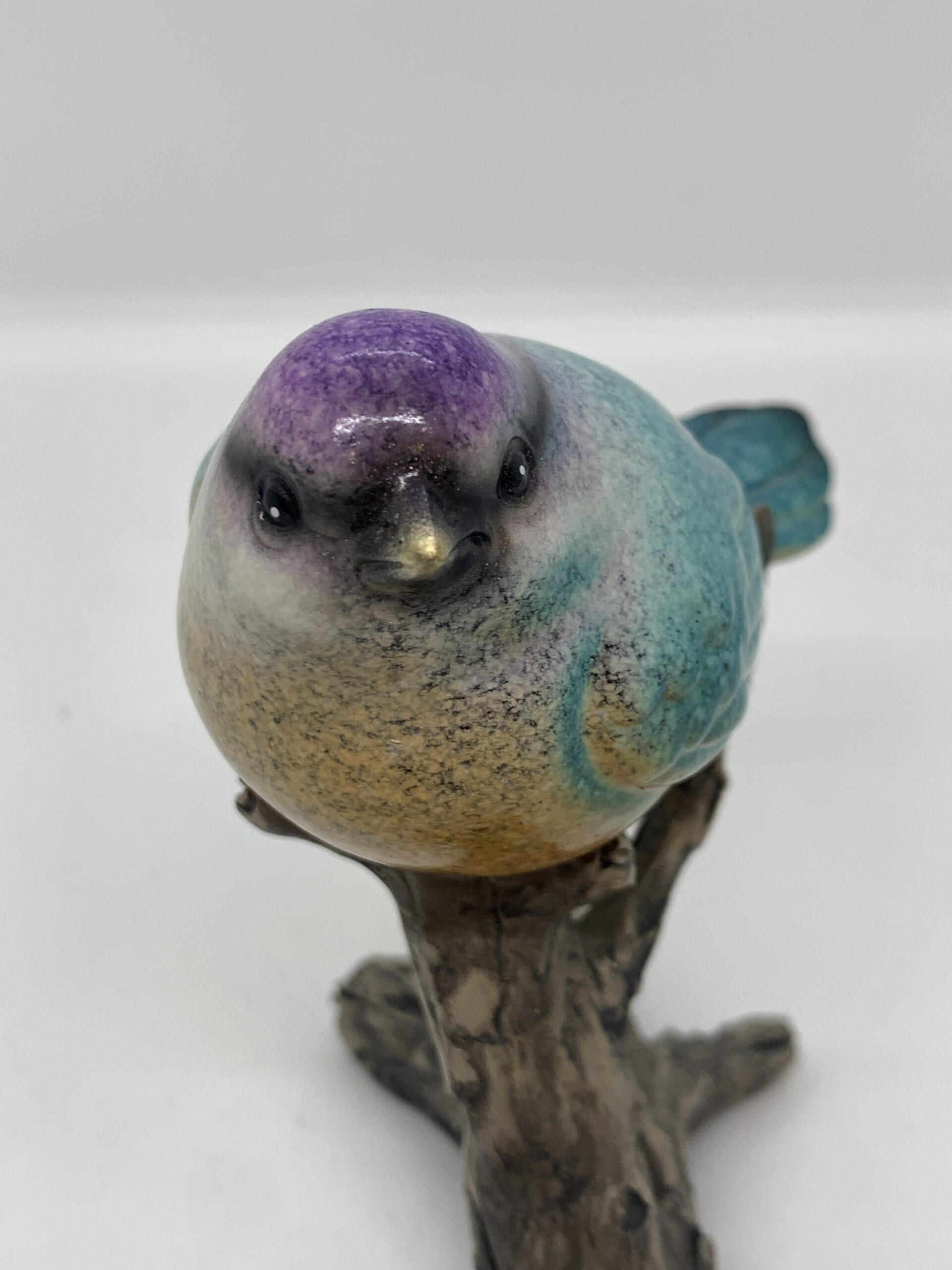 Finch on a Resin Branch 12cm - Vintage Keepsakes