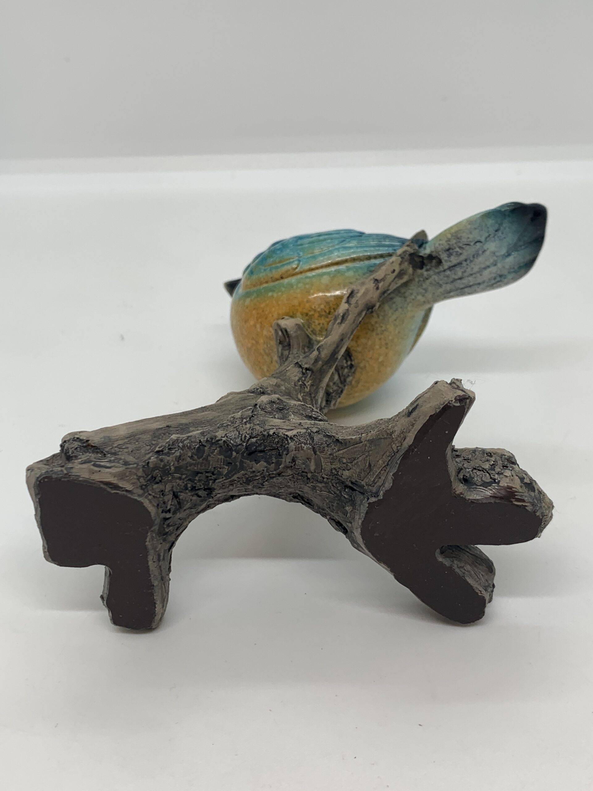 Finch on a Resin Branch 12cm - Vintage Keepsakes