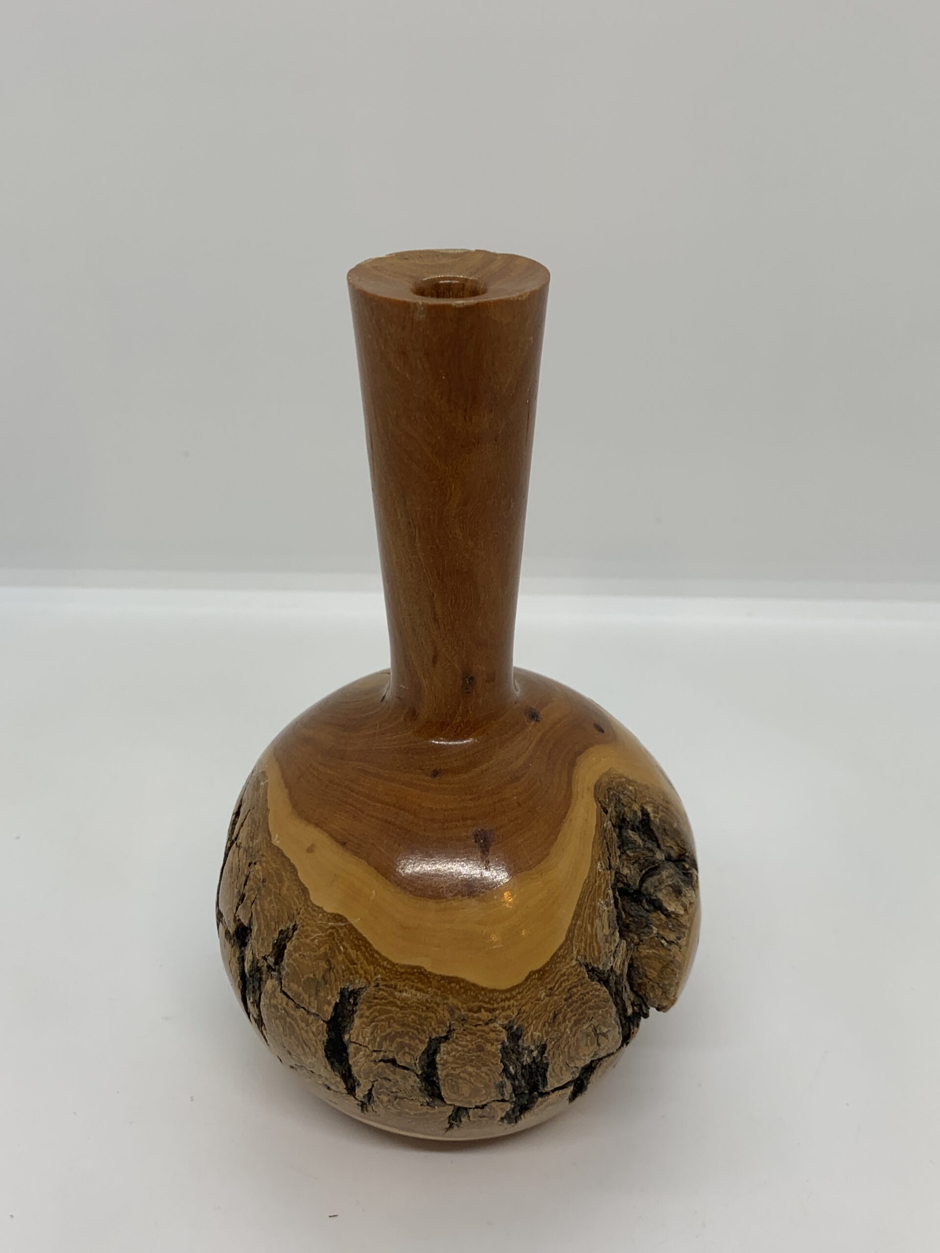 Timber Museum and Gallery Daintree Wooden Handcrafted Bud Vase 15cm ...