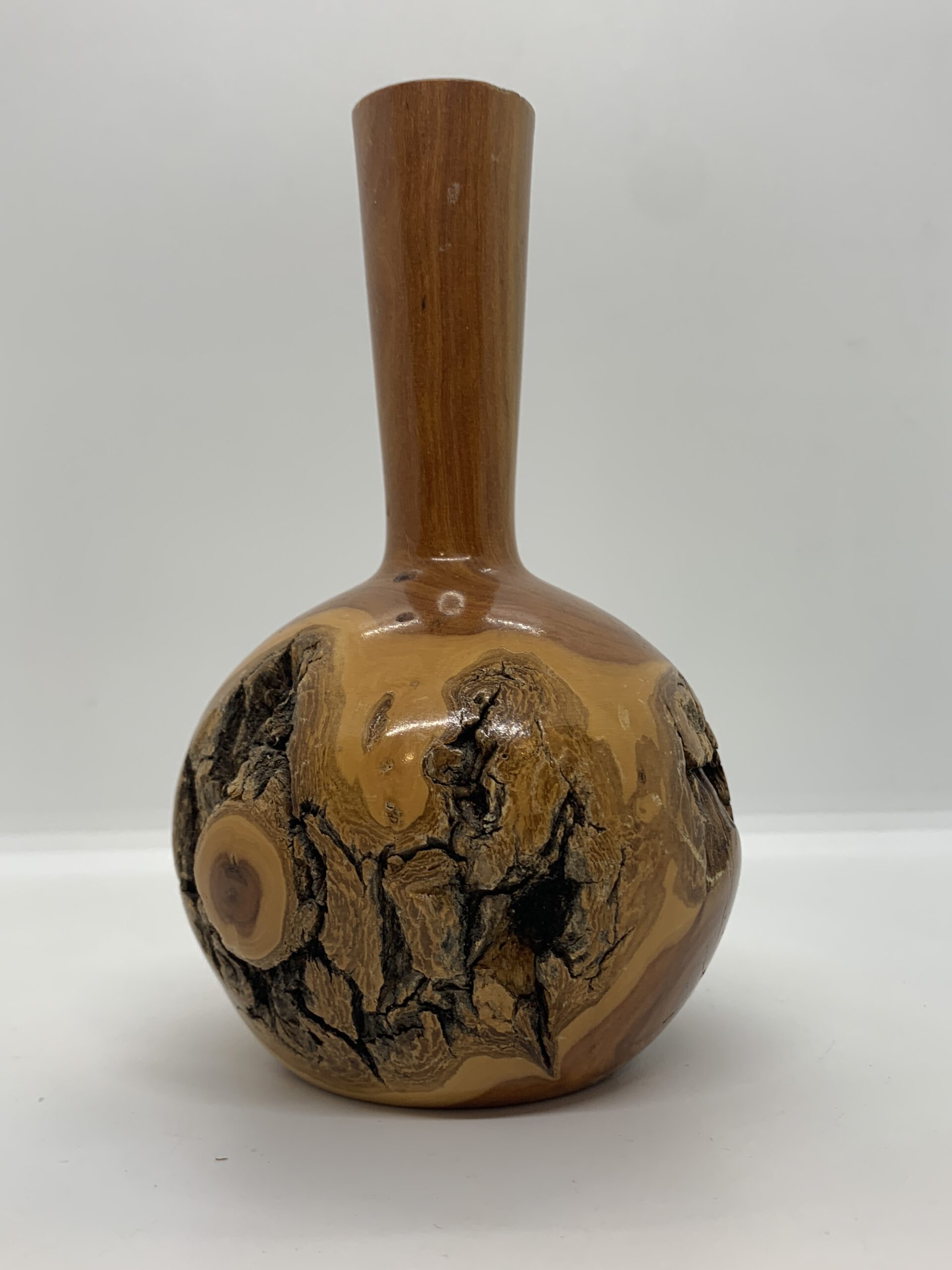 Timber Museum and Gallery Daintree Wooden Handcrafted Bud Vase 15cm ...