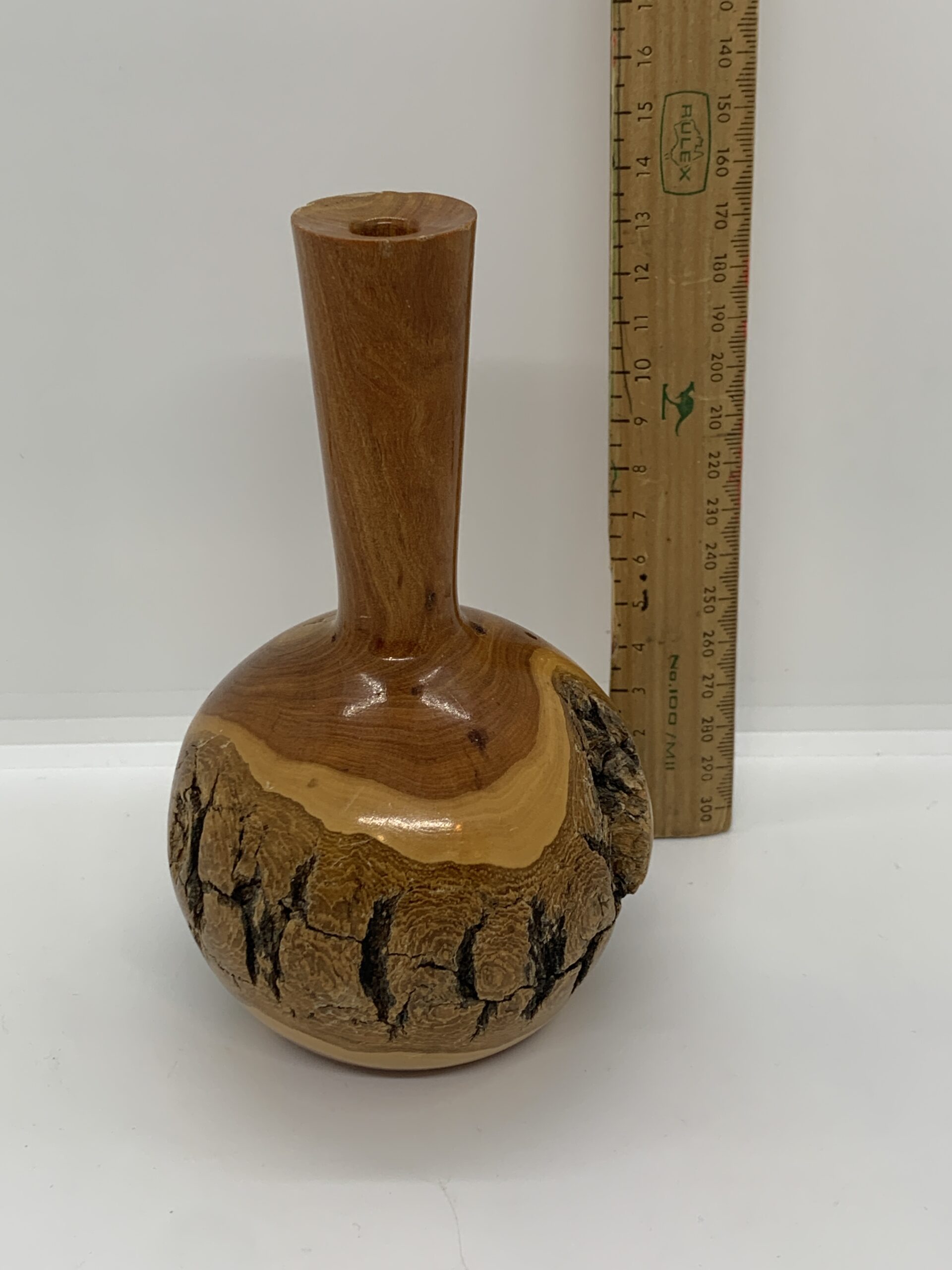 Timber Museum and Gallery Daintree Wooden Handcrafted Bud Vase 15cm ...