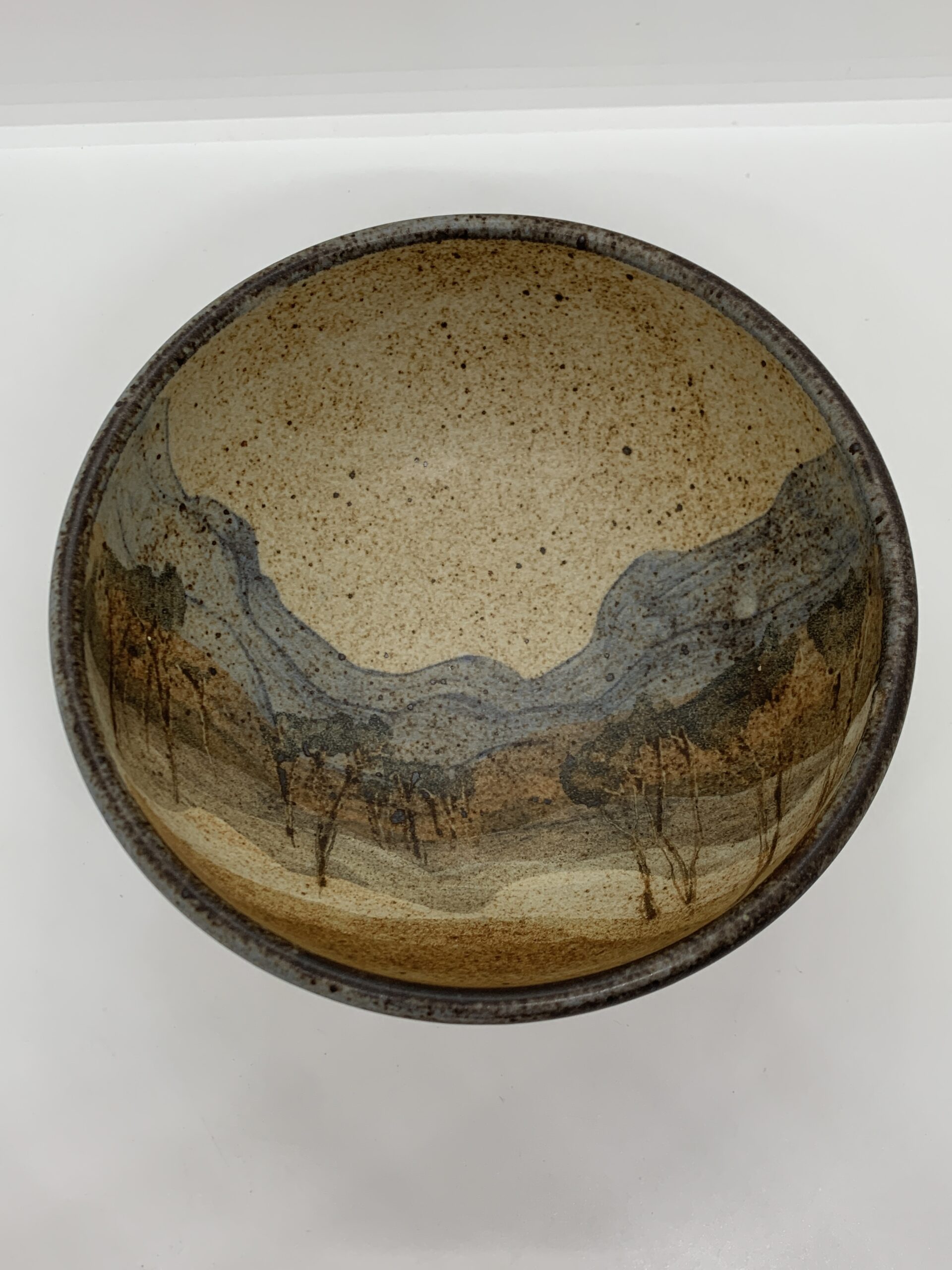 Taggerty Australian Pottery Bowl with Landscape Design 17cm - Vintage ...