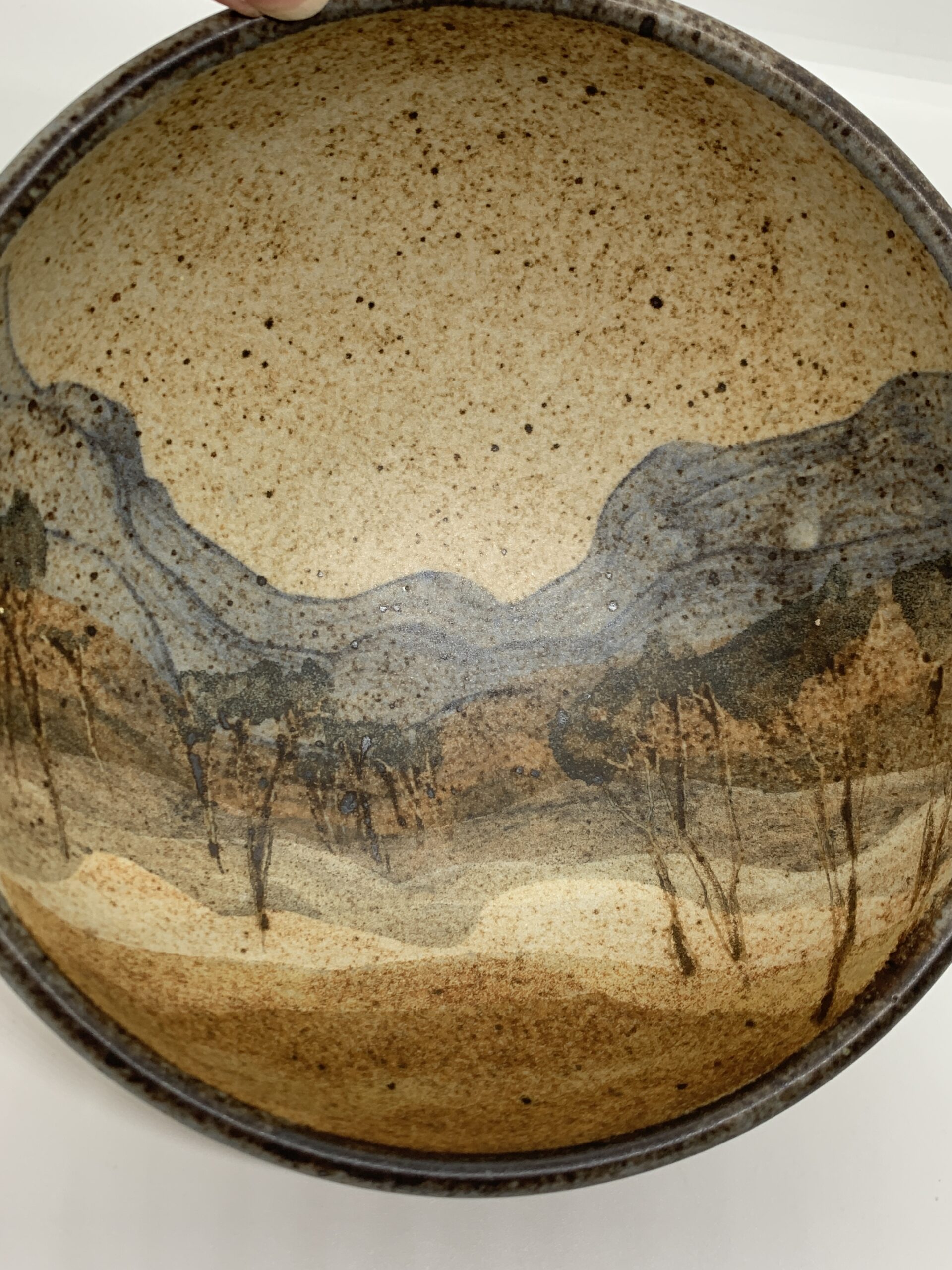 Taggerty Australian Pottery Bowl with Landscape Design 17cm - Vintage ...