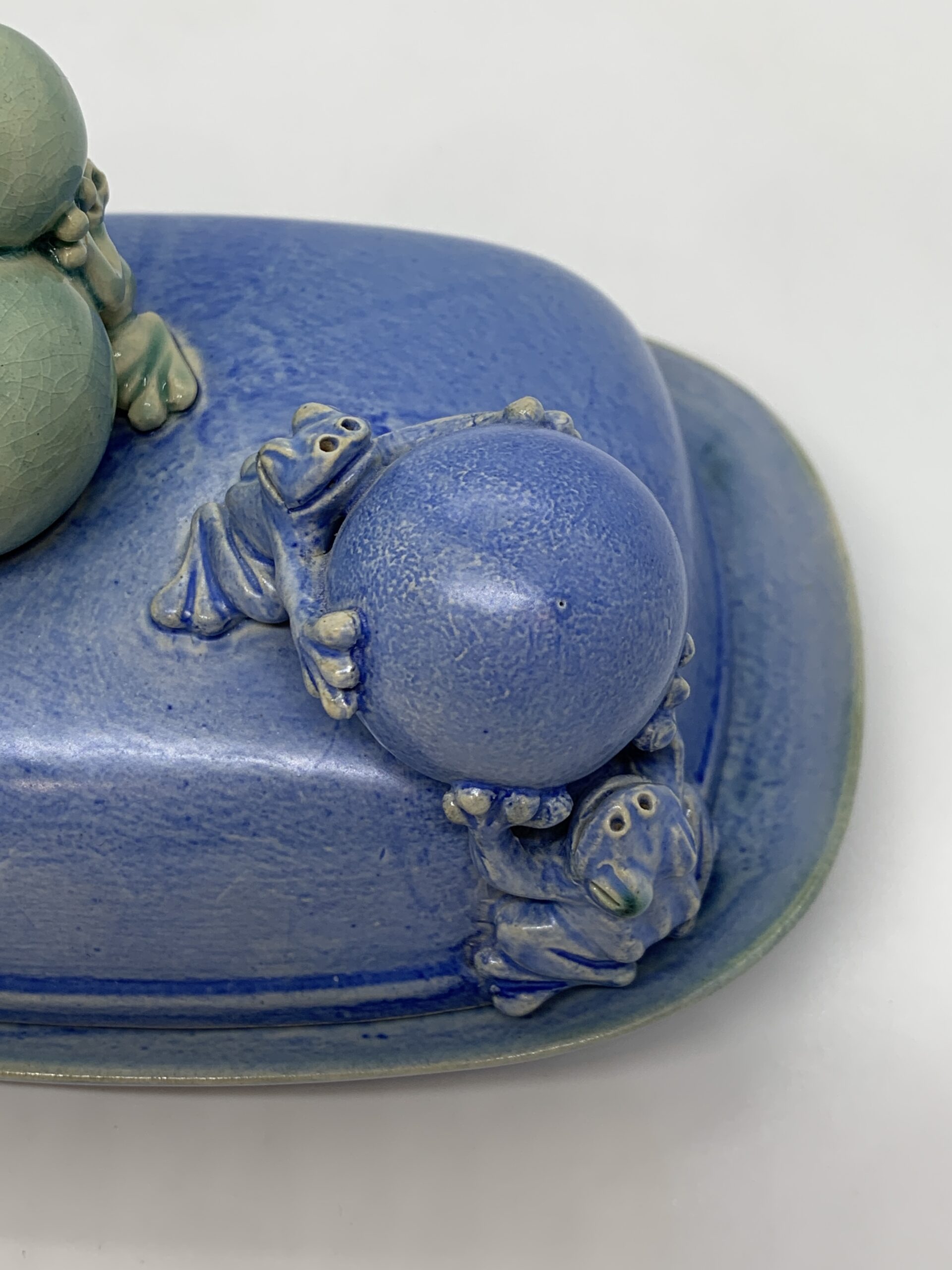 Unusual Frog Themed Pottery Lidded Cheese Dish 18cm long - Vintage ...