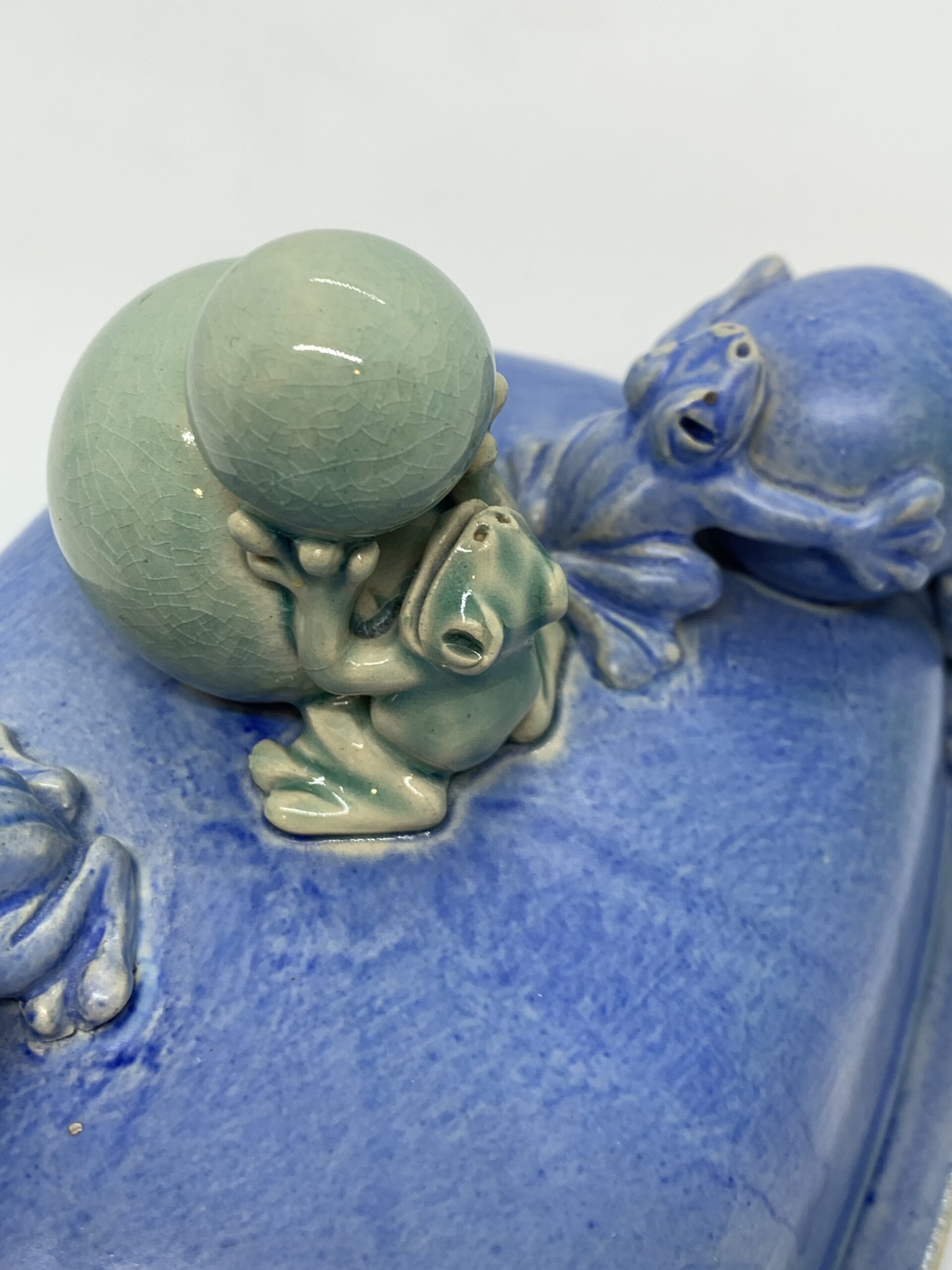 Unusual Frog Themed Pottery Lidded Cheese Dish 18cm long - Vintage ...