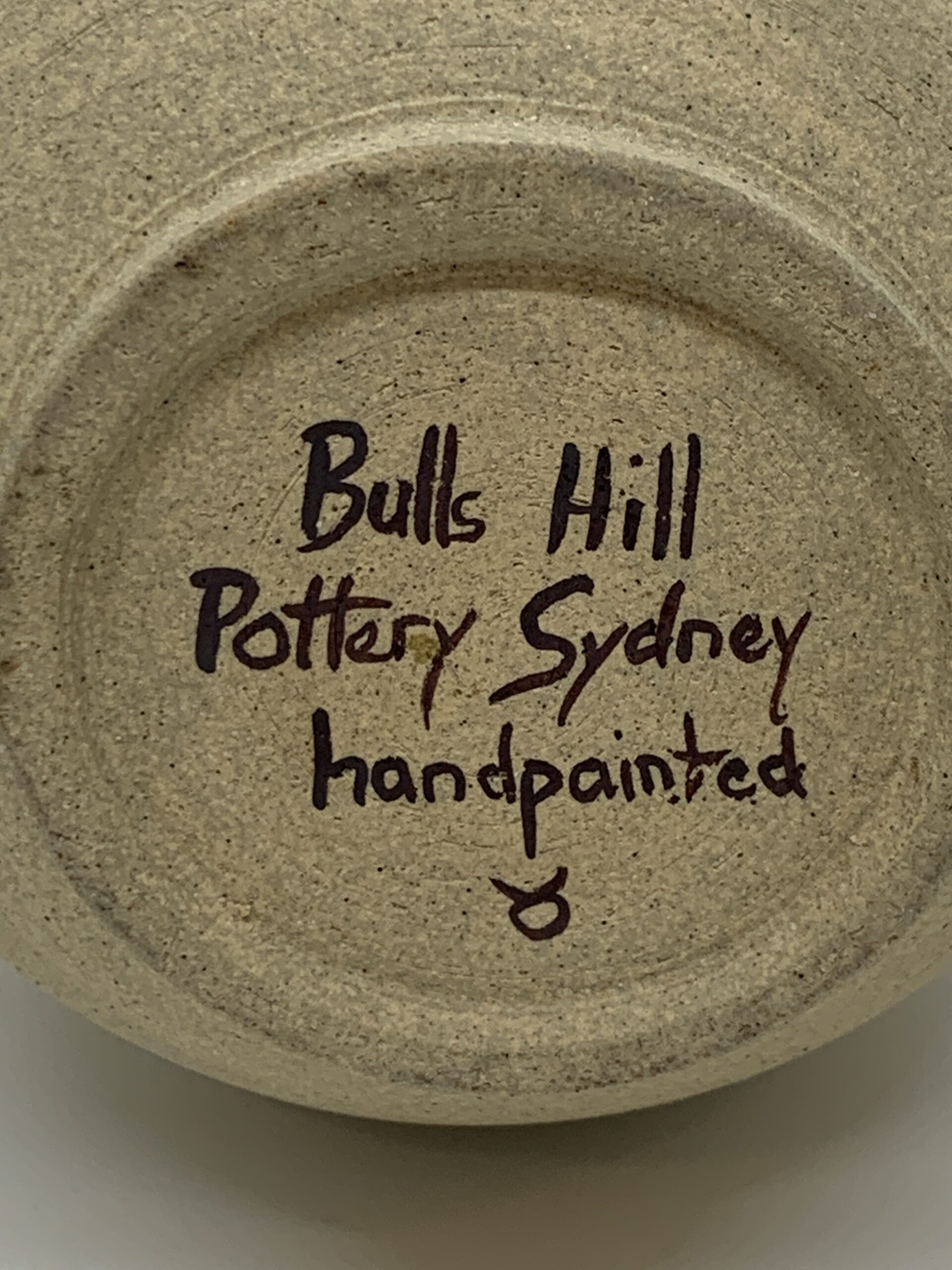 Bulls Hill Pottery - Andrew Robbins - Vase with painted tree design ...