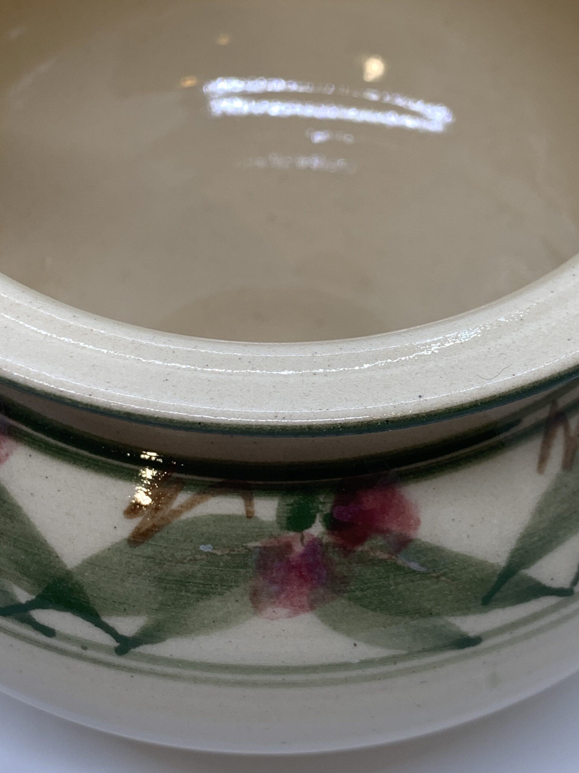 Glaze Studio Pottery Wide Vase 14cm wide - Vintage Keepsakes