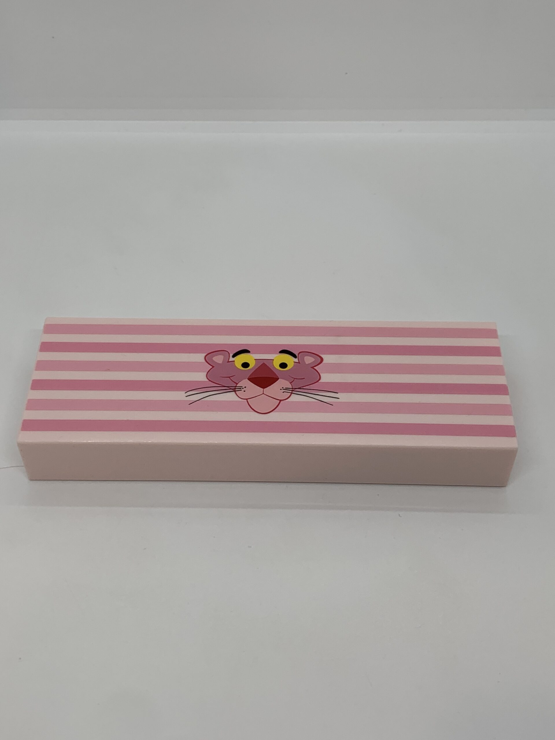 2017 Pink Panther Plastic Slide Out Pencil Case - Vintage Keepsakes