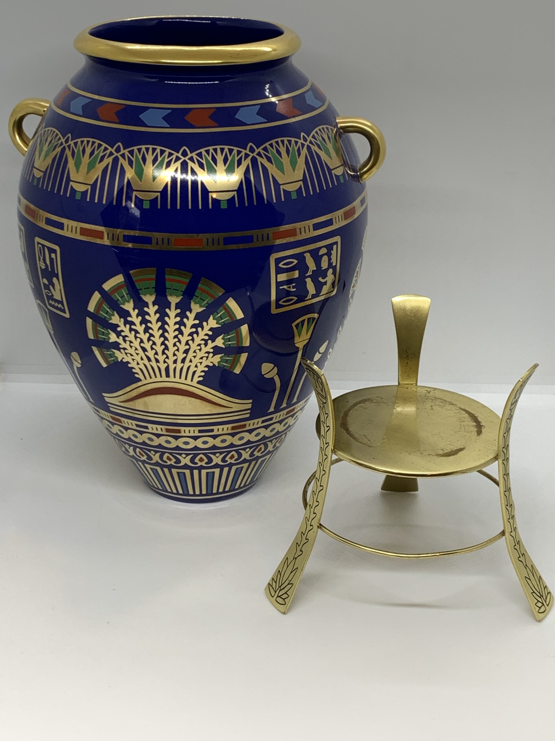 Franklin Mint The Golden Vase of Bast Large 25cm (includes base ...