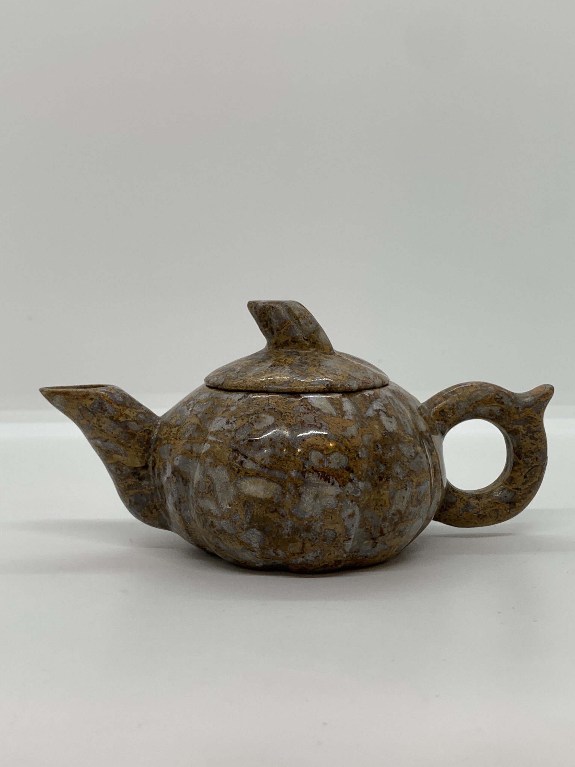 Vintage Small Chinese Carved Hardstone Teapot 5cm high - Vintage Keepsakes