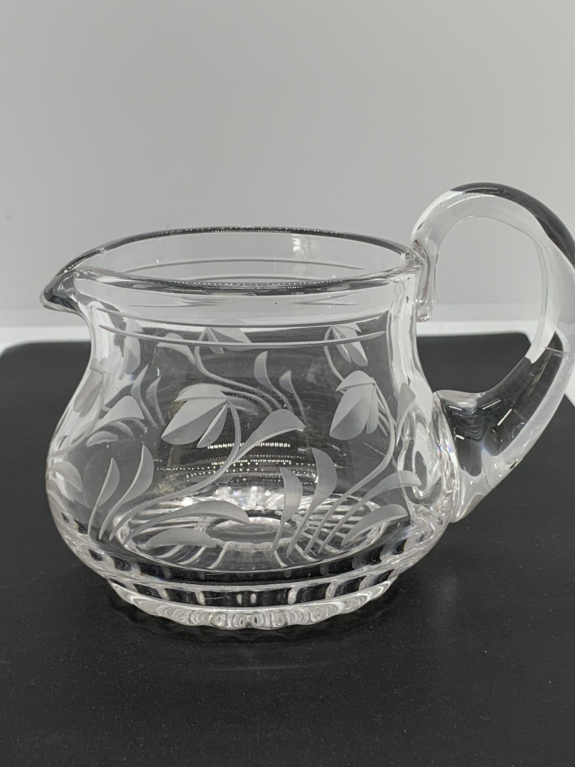 Small Stuart Crystal Jug 7cm high (cracked) - Vintage Keepsakes