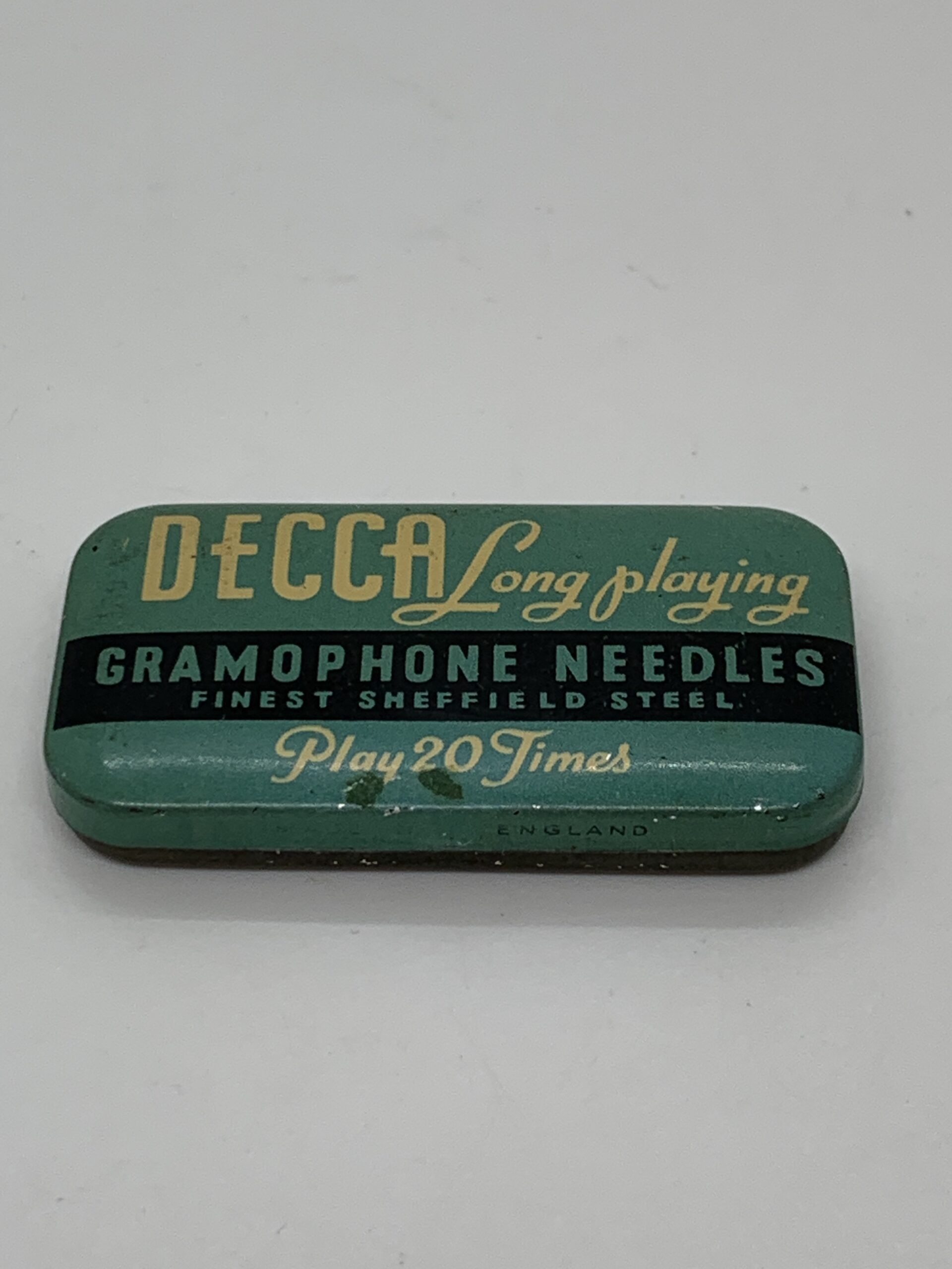 Decca Gramphone Needle Container with Two Needles - Vintage Keepsakes