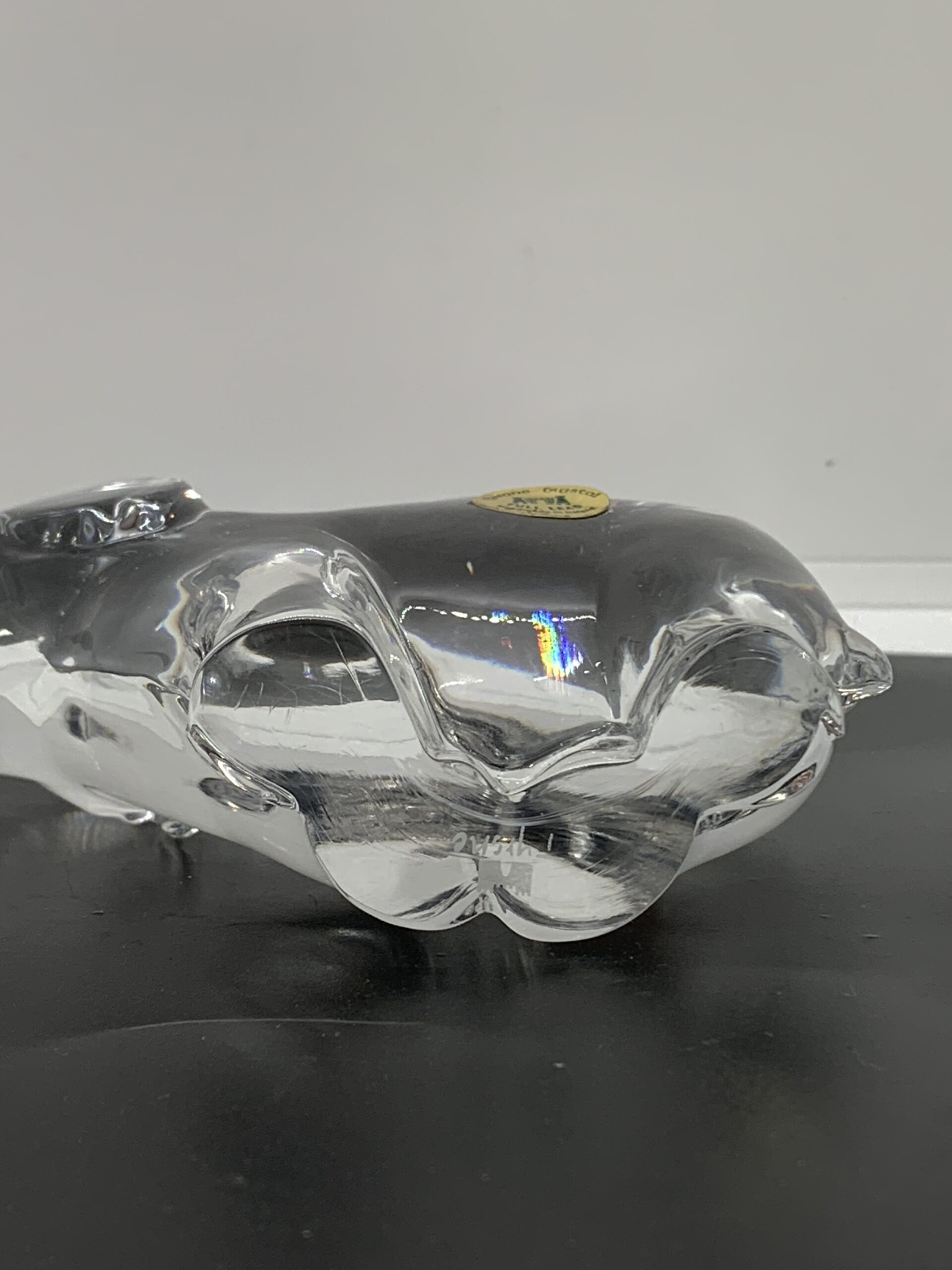 Tyrone Crystal Full Lead Clear Elephant 7cm - Vintage Keepsakes