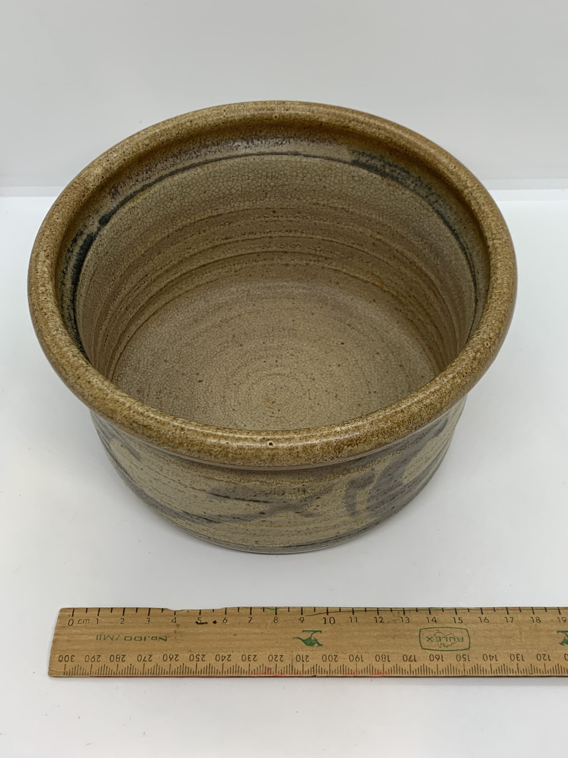 Heavy Form Pottery Bowl 10cm high stamped MB on base - Vintage Keepsakes