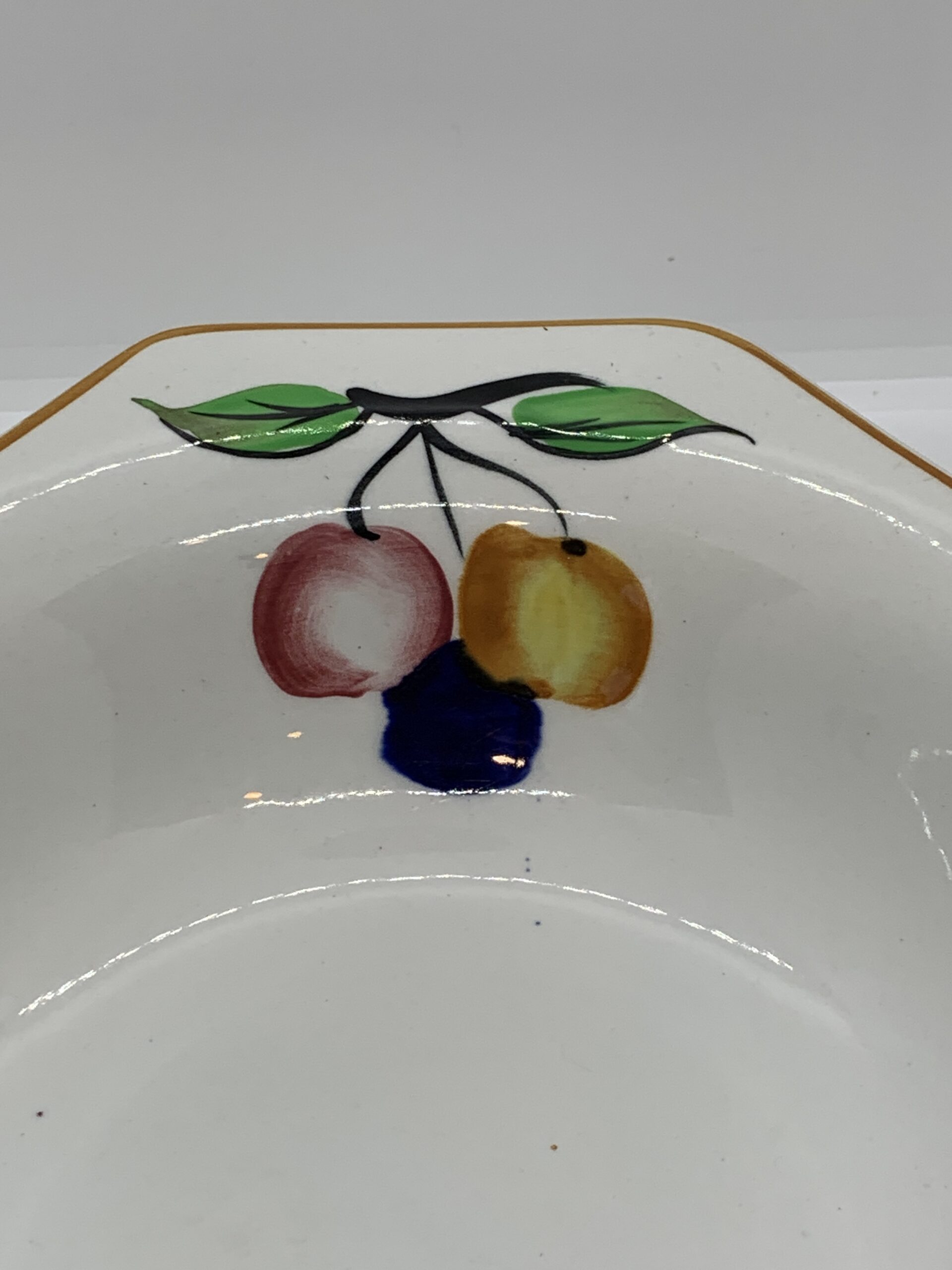 Solian Ware (Soho Pottery) Bowl Fruit Pattern 25cm - Vintage Keepsakes