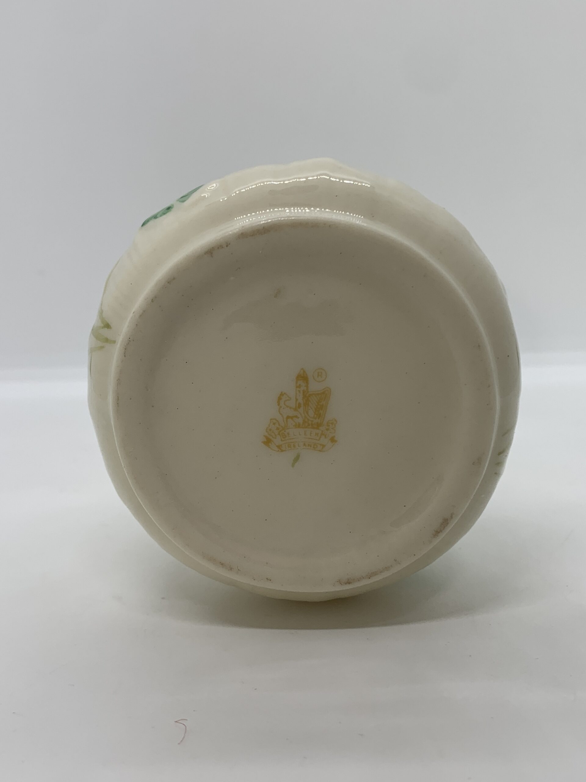 Belleek Shamrock Pattern Posy Vase 15cm - Vintage Keepsakes
