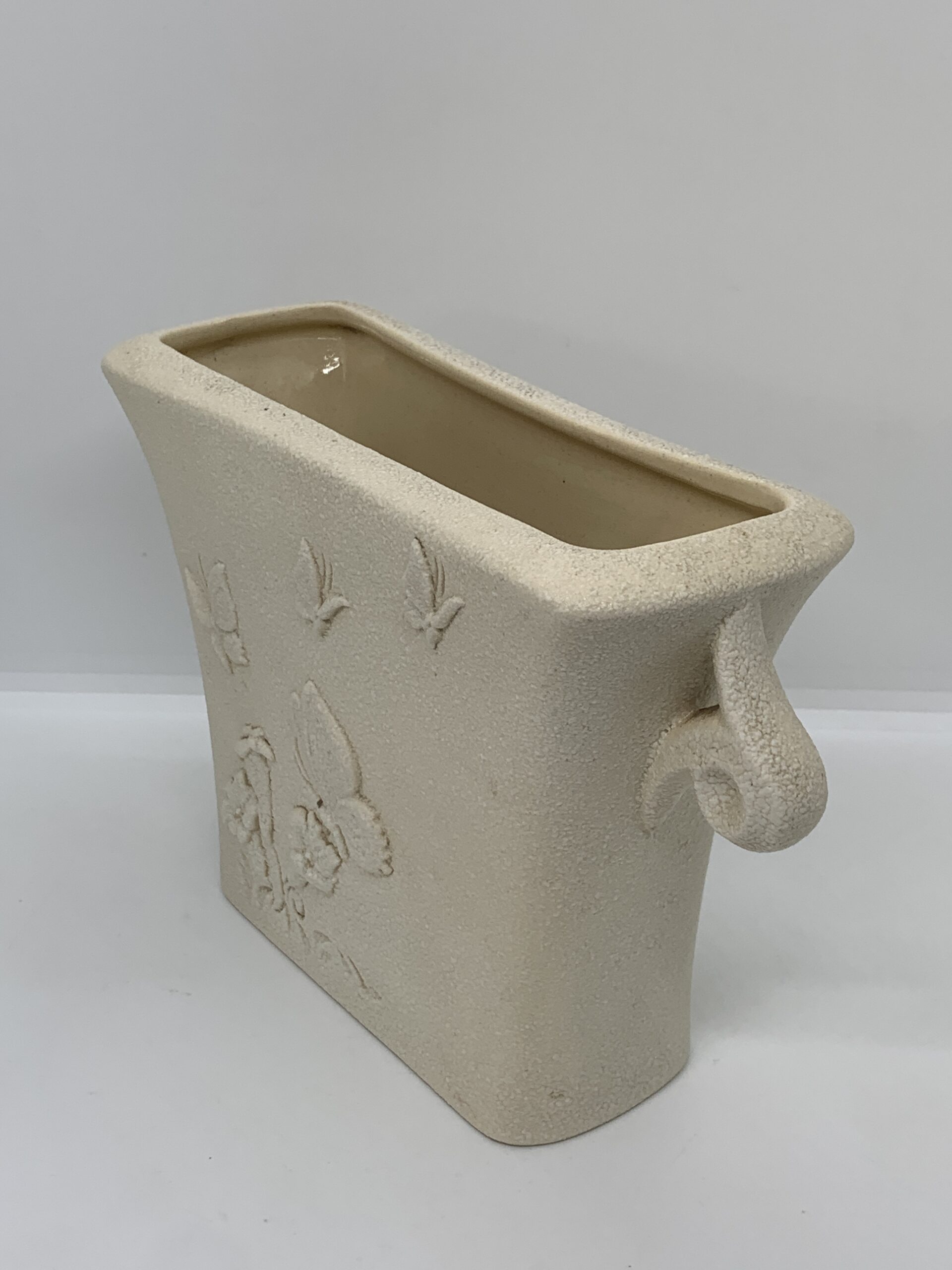 Henning Rathjen Australian Pottery Vase with Butterflies signed 14cm ...