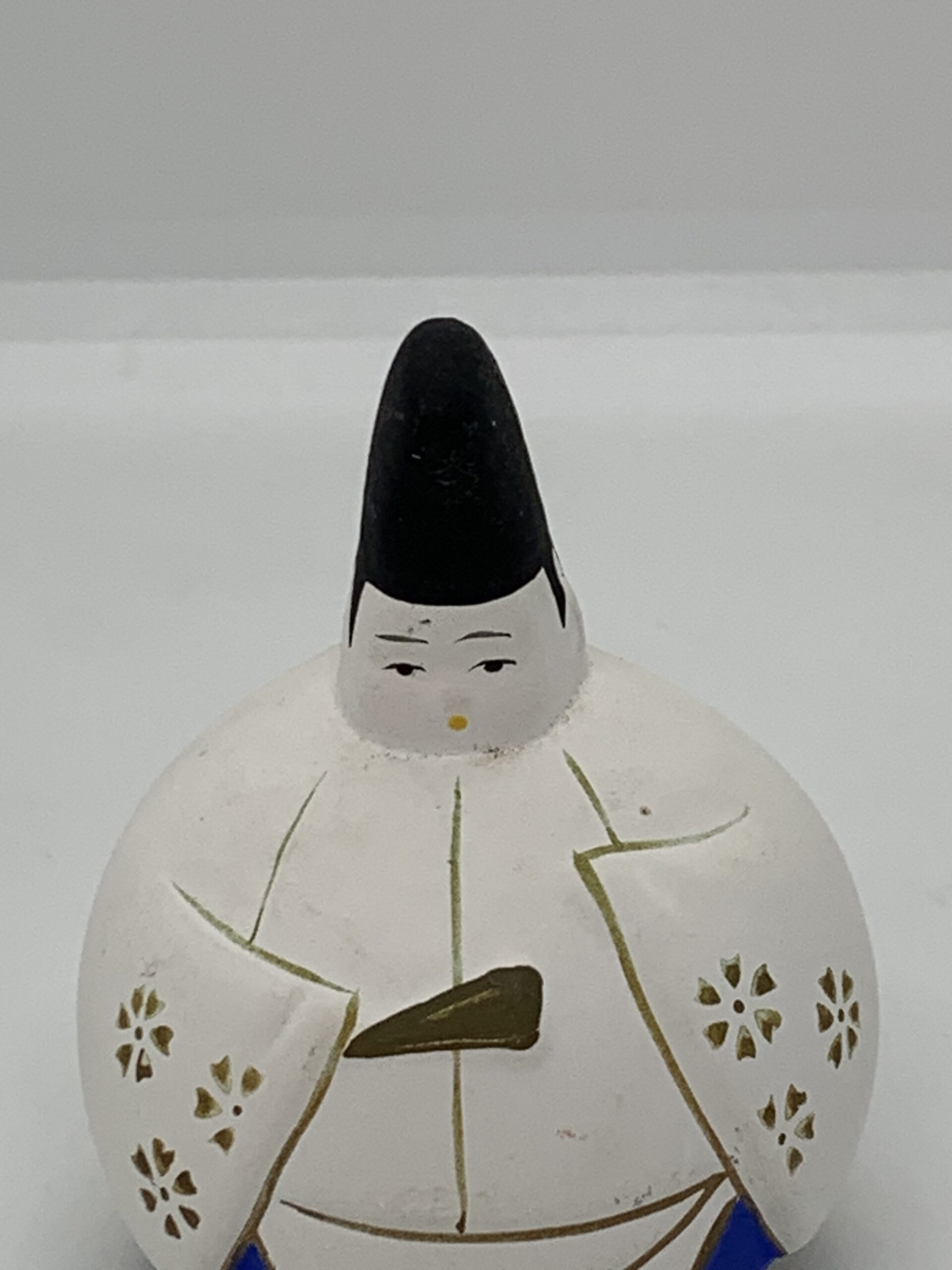 Pair Japanese Clay Doll Bells 5cm - Vintage Keepsakes