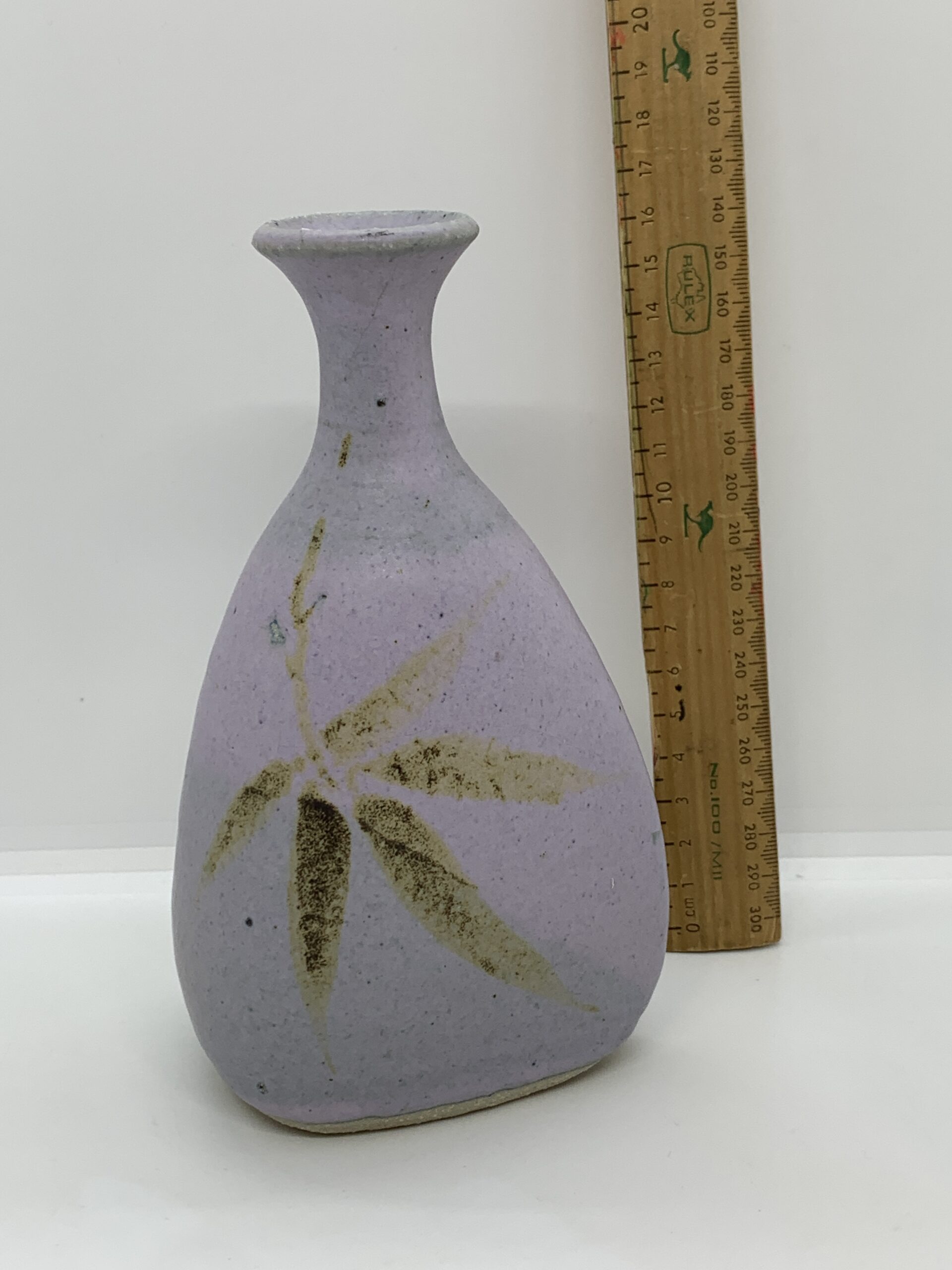 Bill Jackman Australian Pottery Triangular Form Lilac Vase 17cm ...