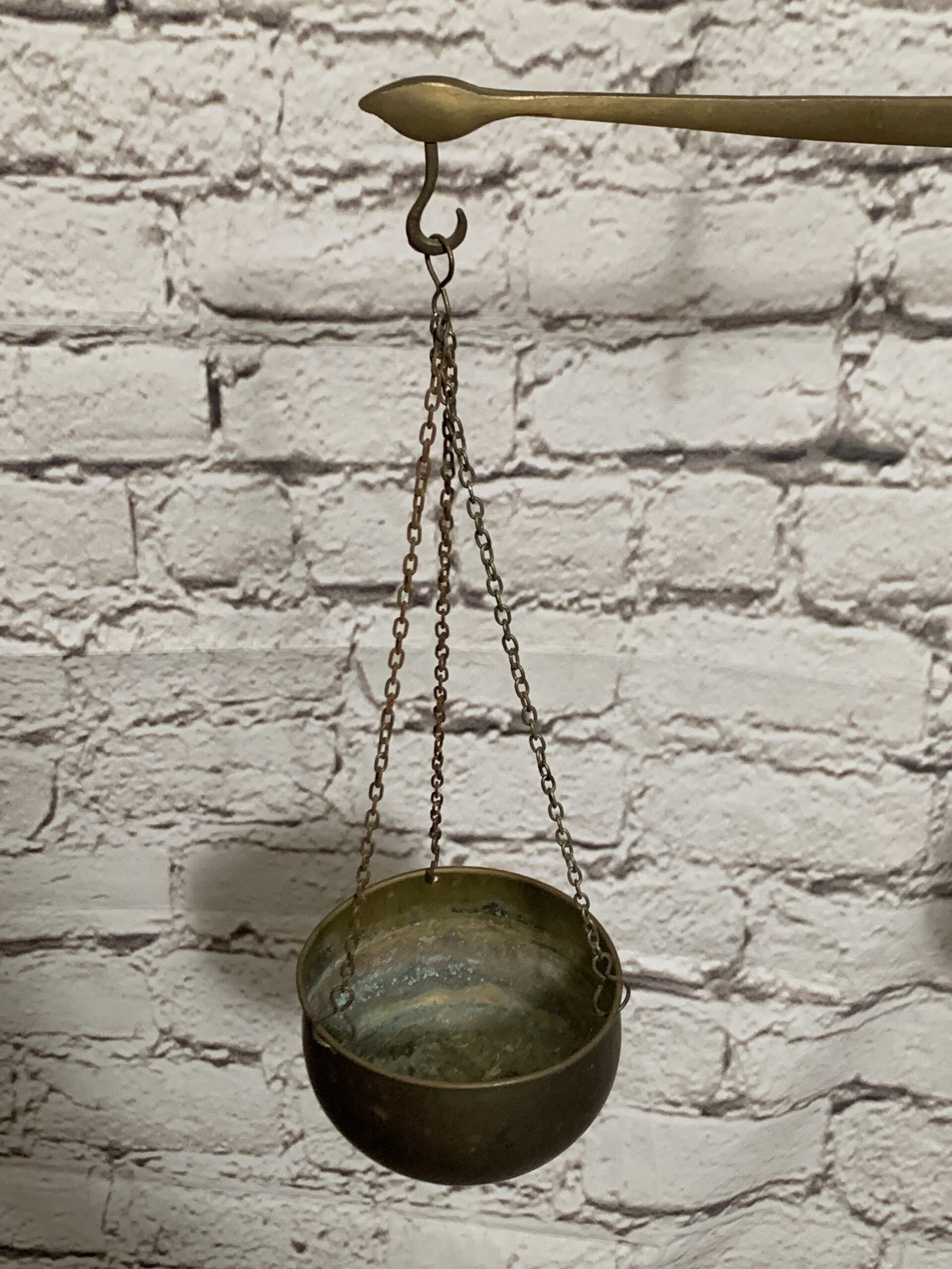 Vintage Hanging Balance Scales with Cups 40cm wide - Vintage Keepsakes