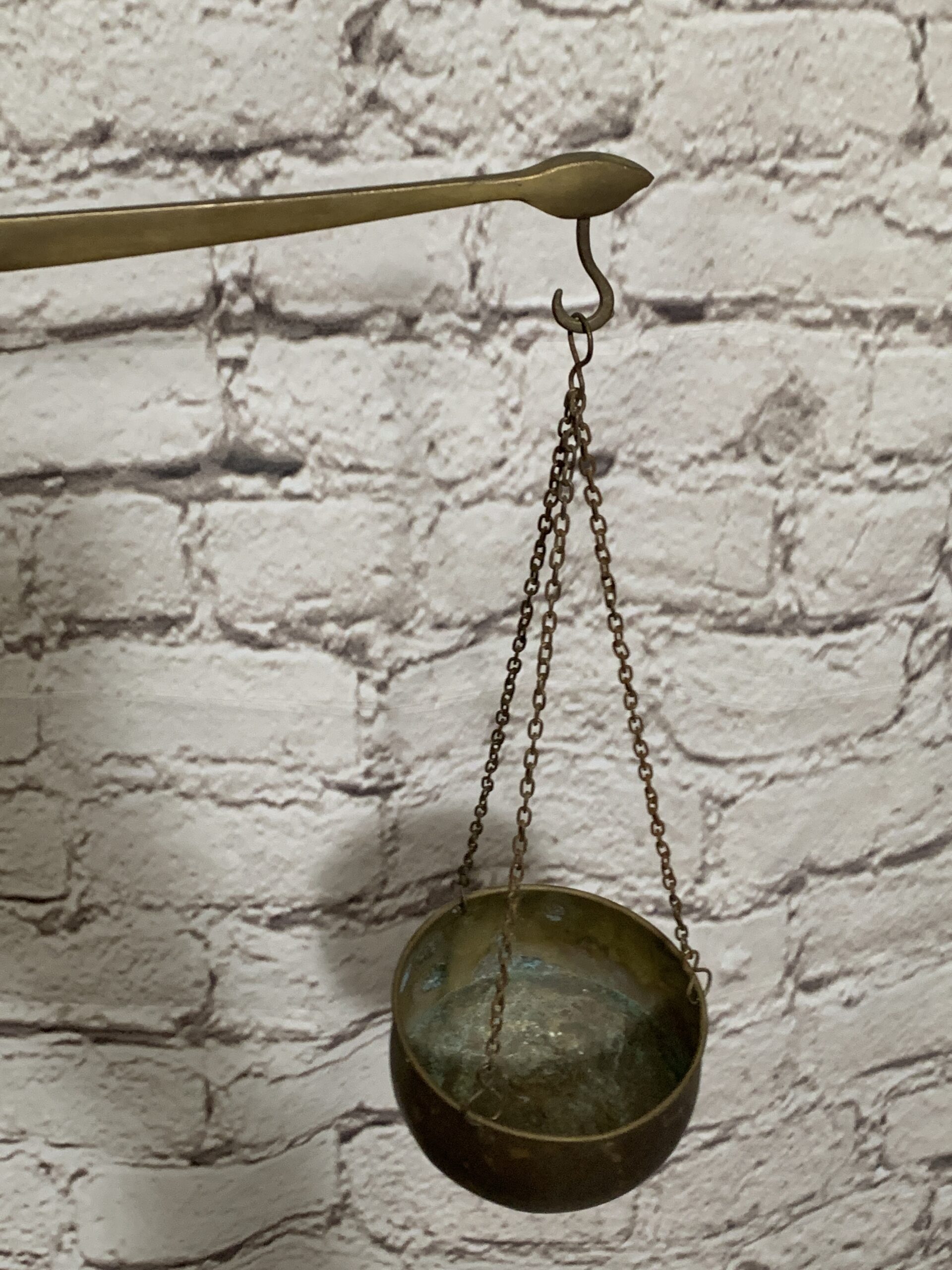 Vintage Hanging Balance Scales with Cups 40cm wide - Vintage Keepsakes