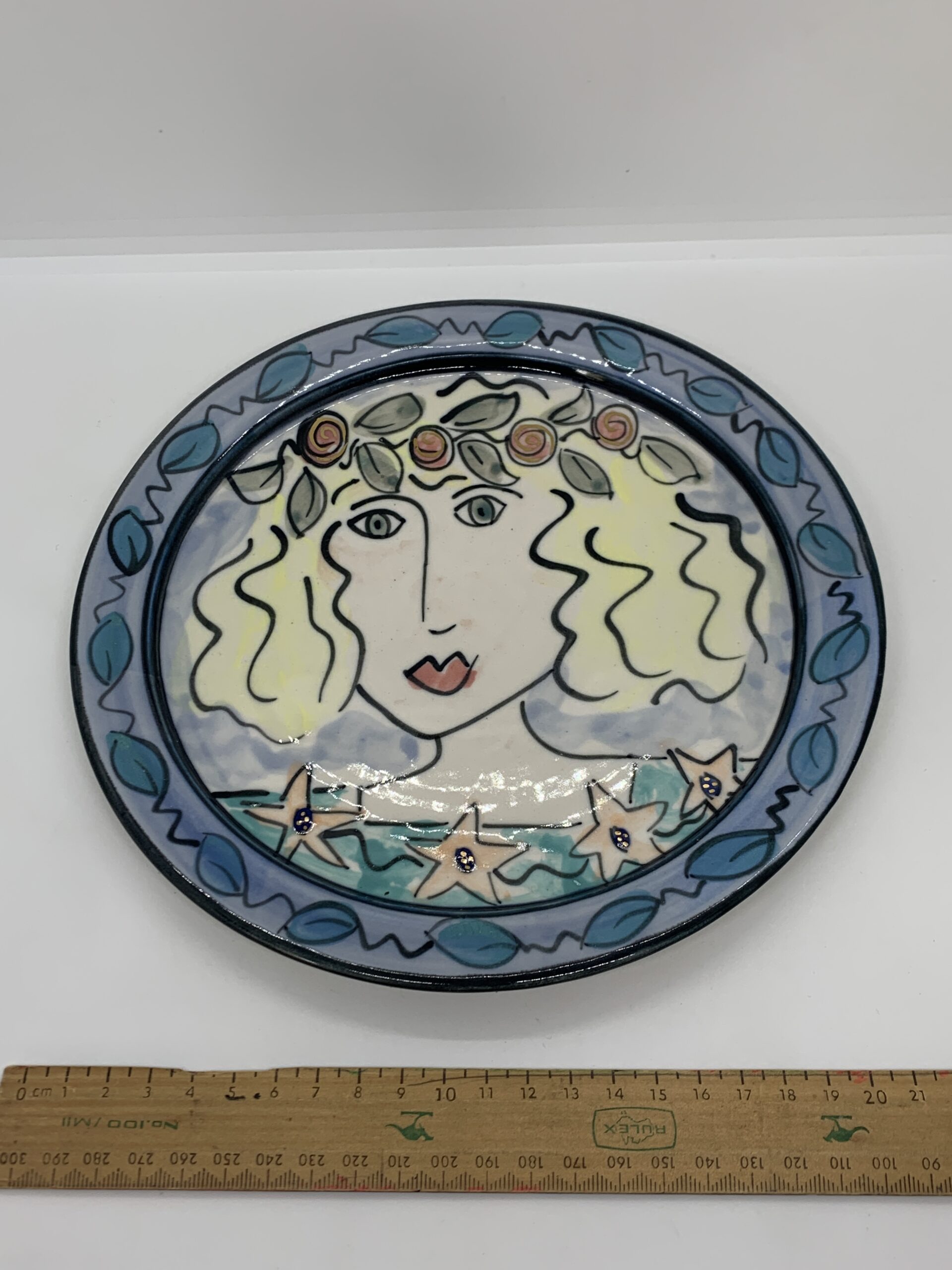 Cathy Oddie Australian Pottery Plate 25cm - Vintage Keepsakes