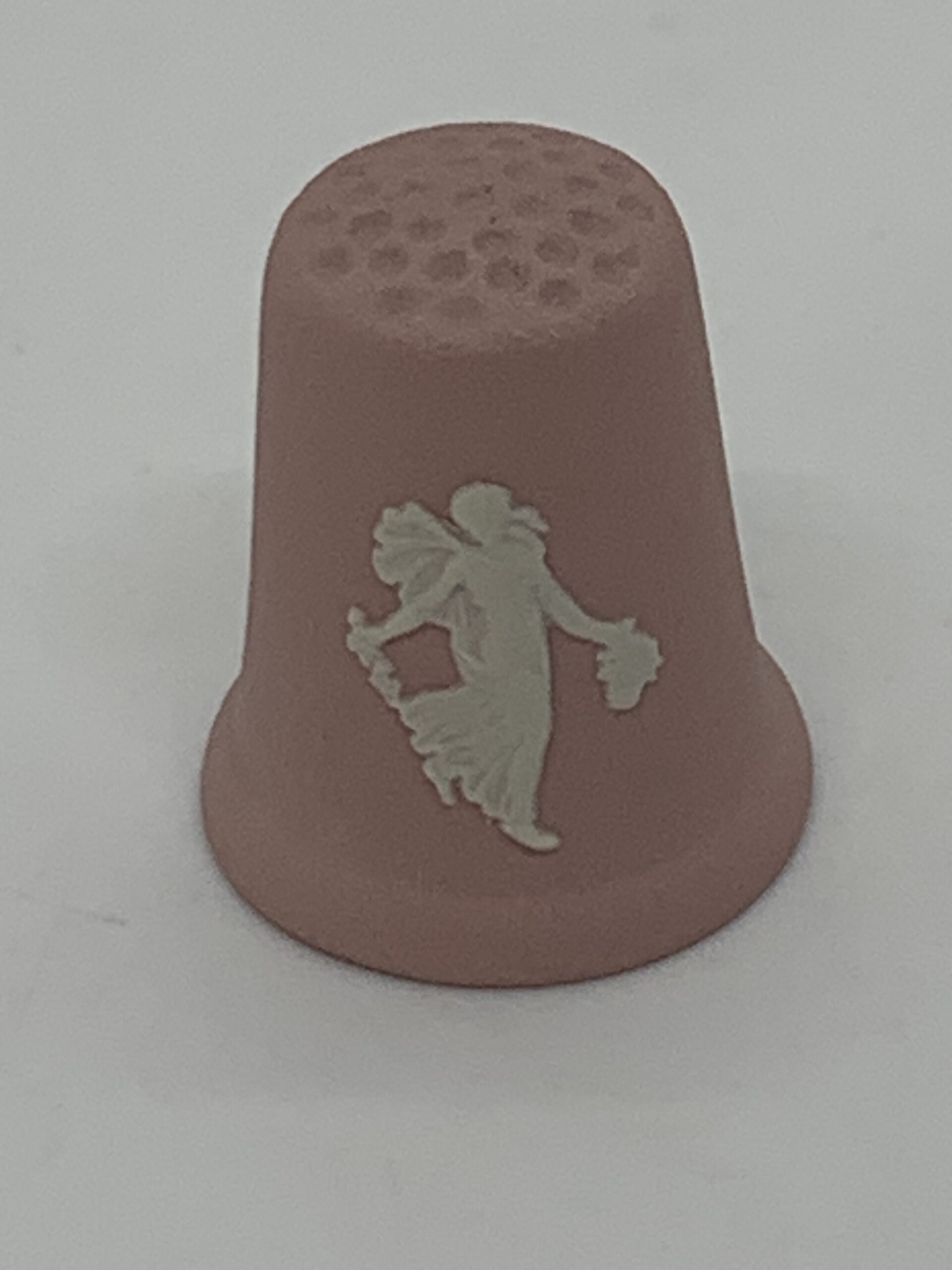 Wedgwood Jasperware Pink Dancing Hours Lady Thimble - Vintage Keepsakes