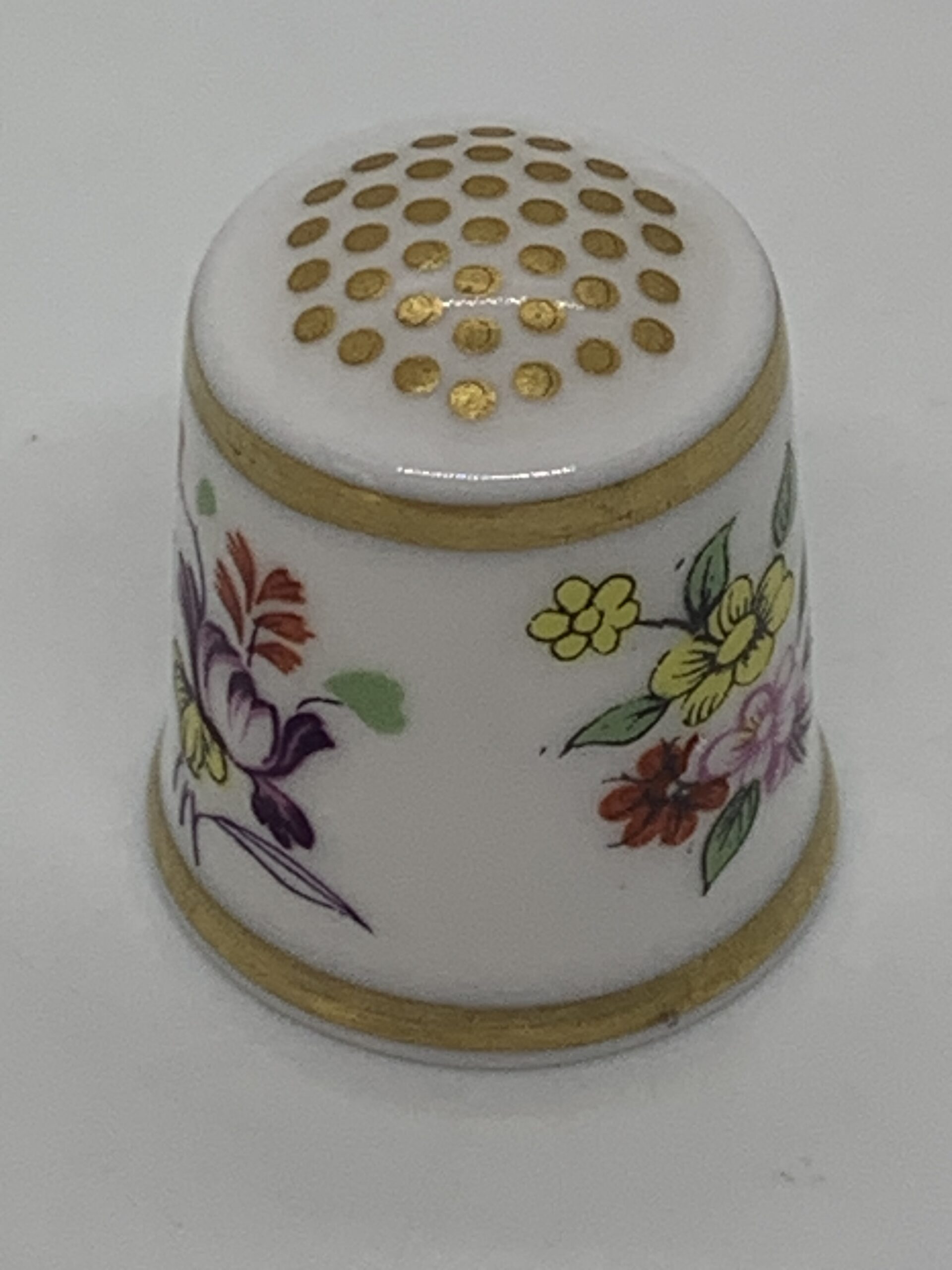Royal Crown Derby Spring Flower Thimble - Vintage Keepsakes