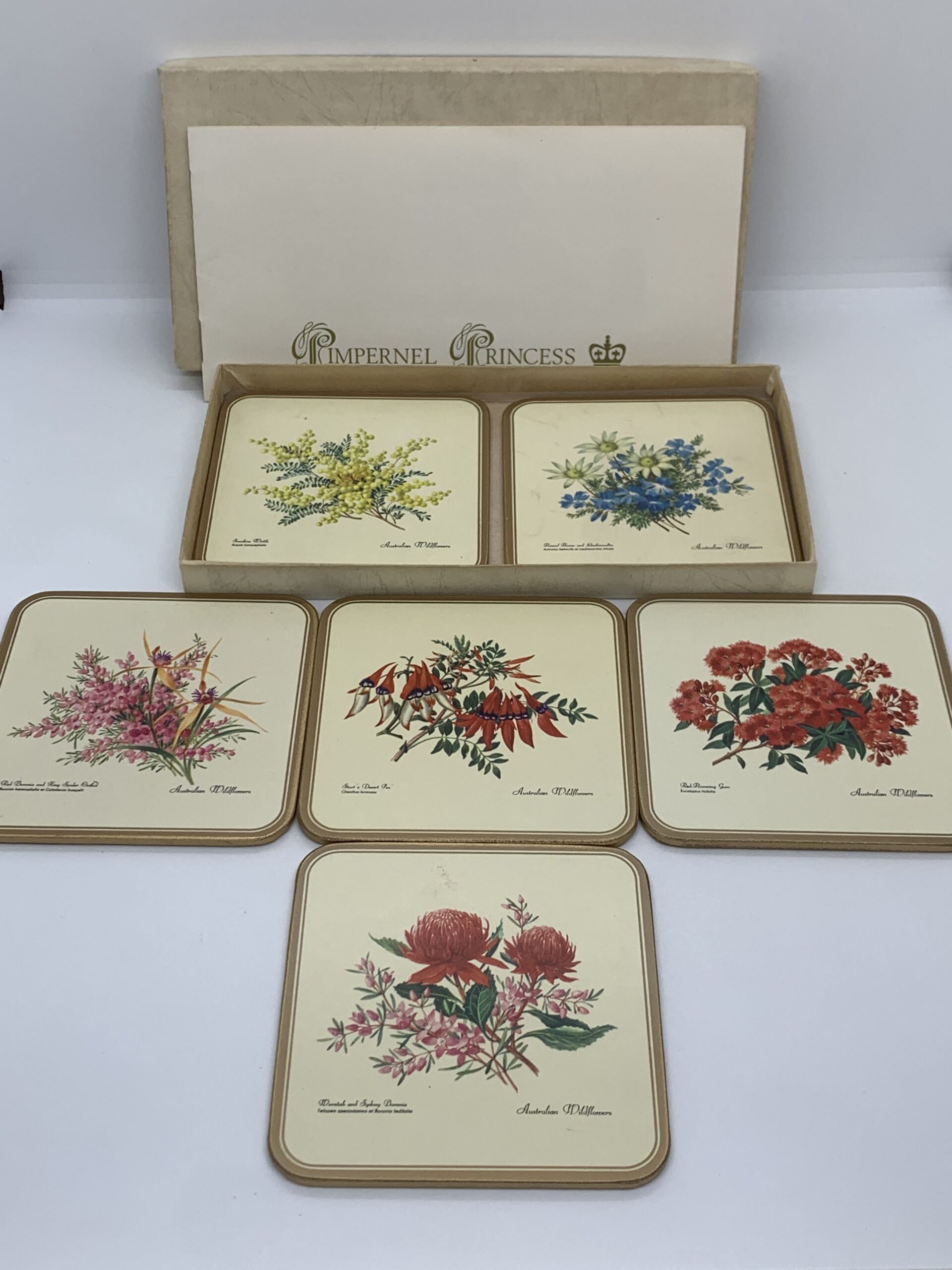 Pimpernell Princess Australian Wildflower Coasters Boxed - Vintage ...