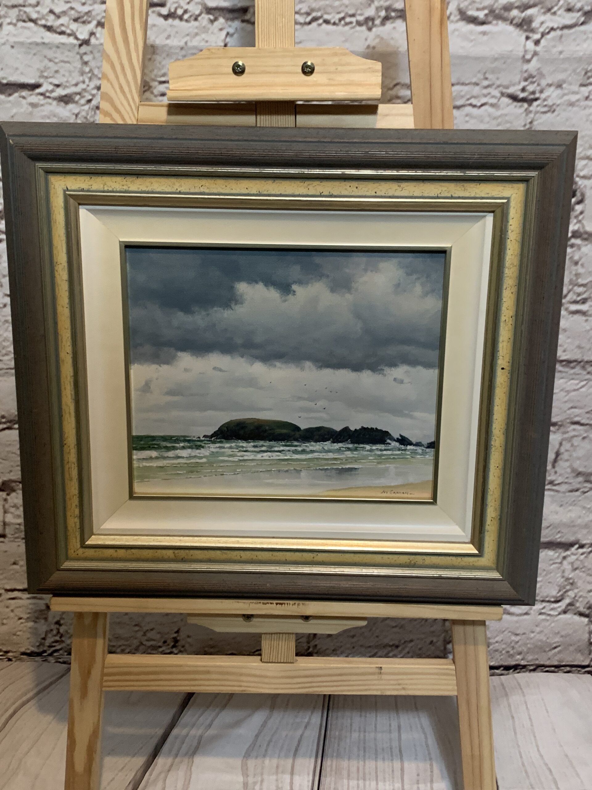 Les Graham Oil Painting - The Passing Storm - 46x50cm - Vintage Keepsakes