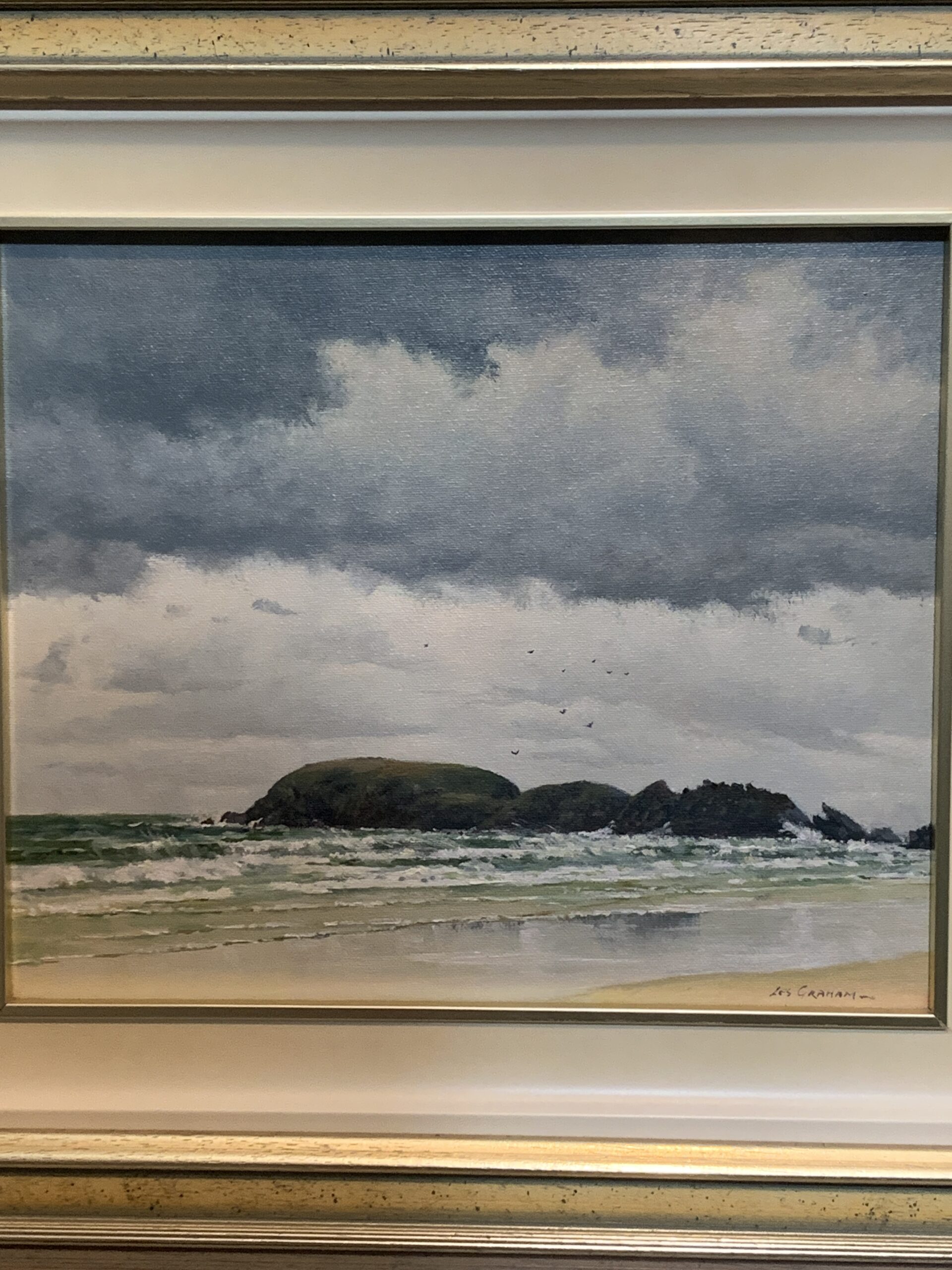 Les Graham Oil Painting - The Passing Storm - 46x50cm - Vintage Keepsakes
