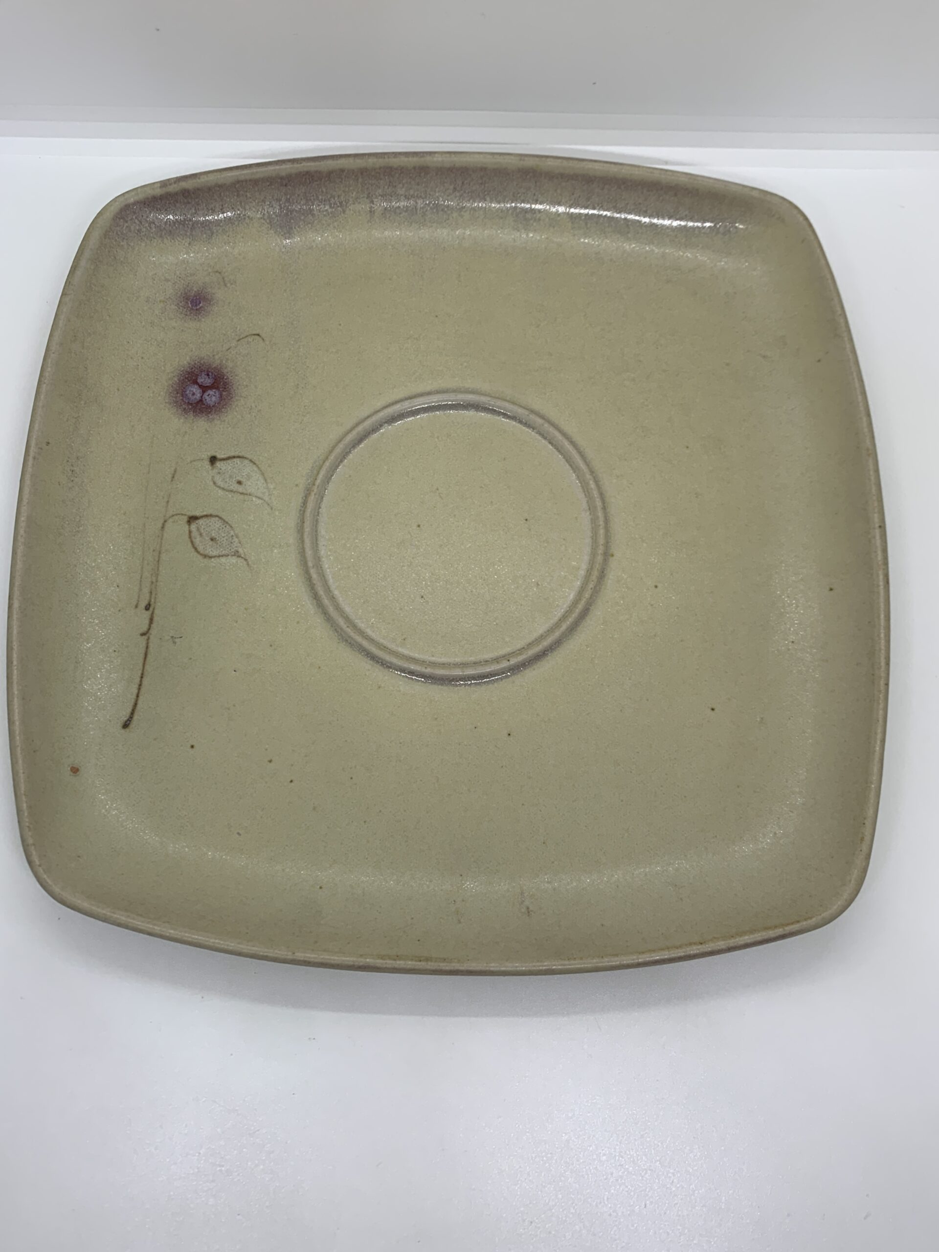 One Tree Hill Australian Pottery Square Plate 27cm - Vintage Keepsakes