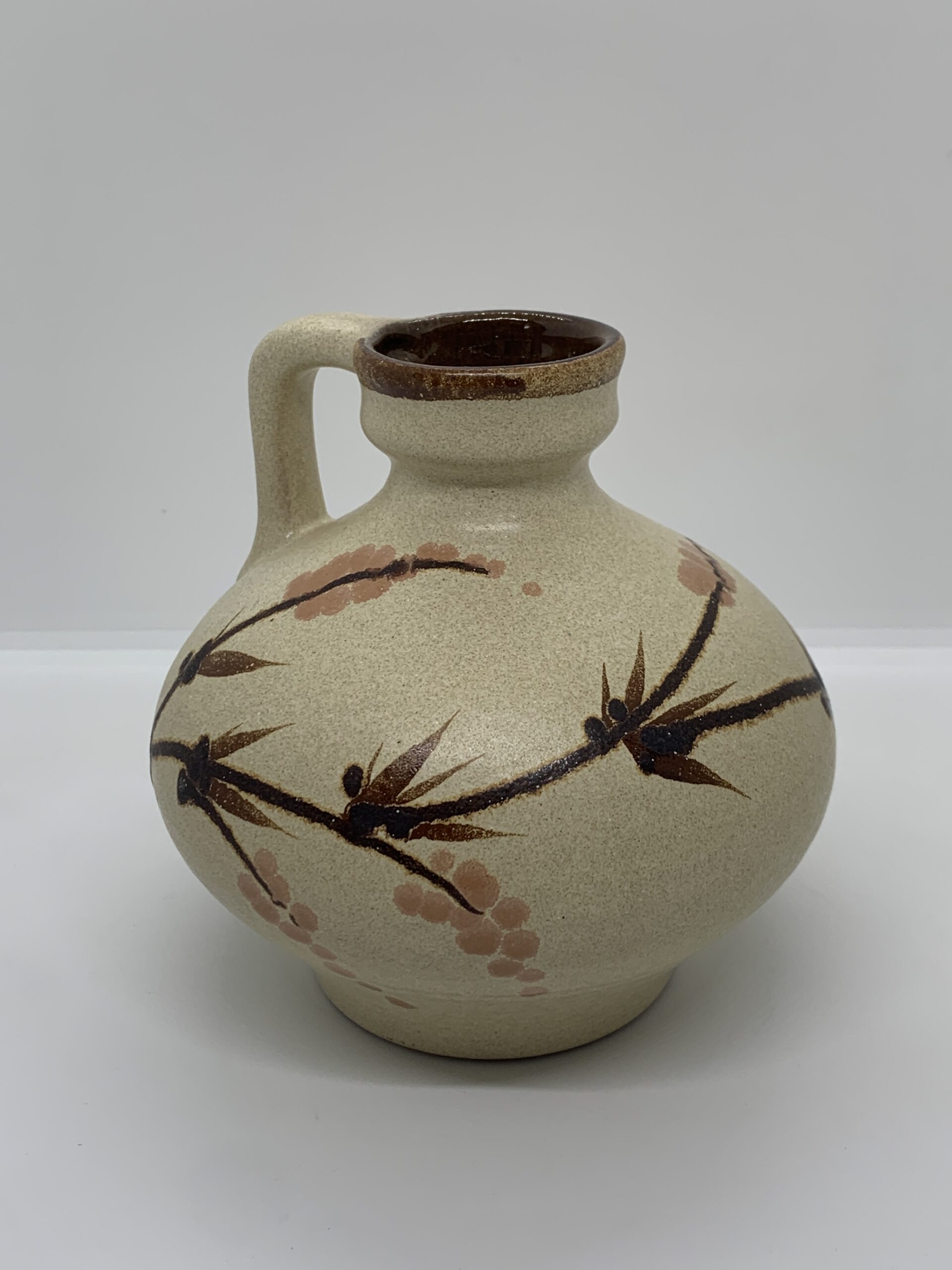 West German Handled Jug 15cm High (3049) - Vintage Keepsakes