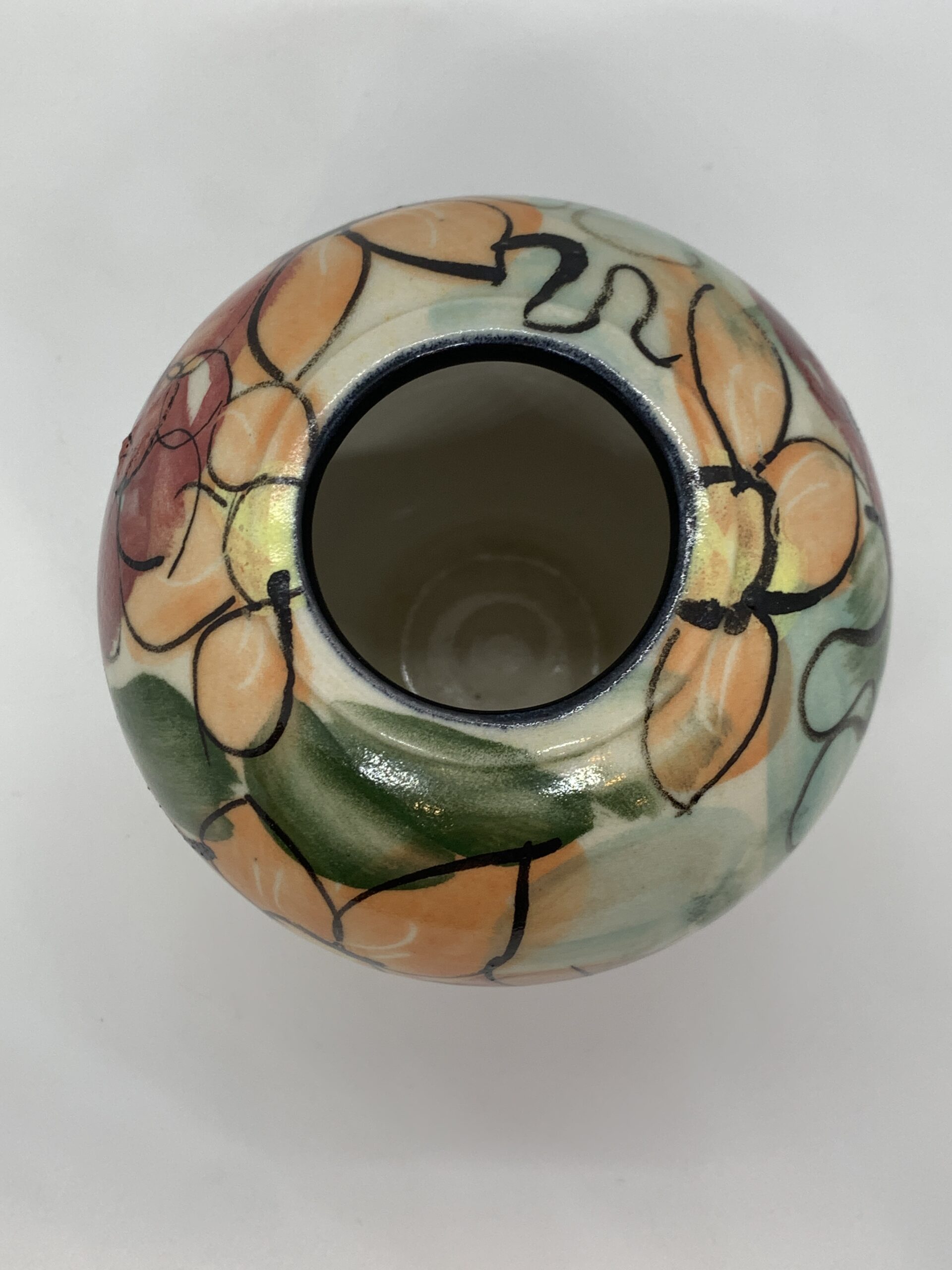 Gamble Pottery Floral pattern Vase 9.5cm - Vintage Keepsakes