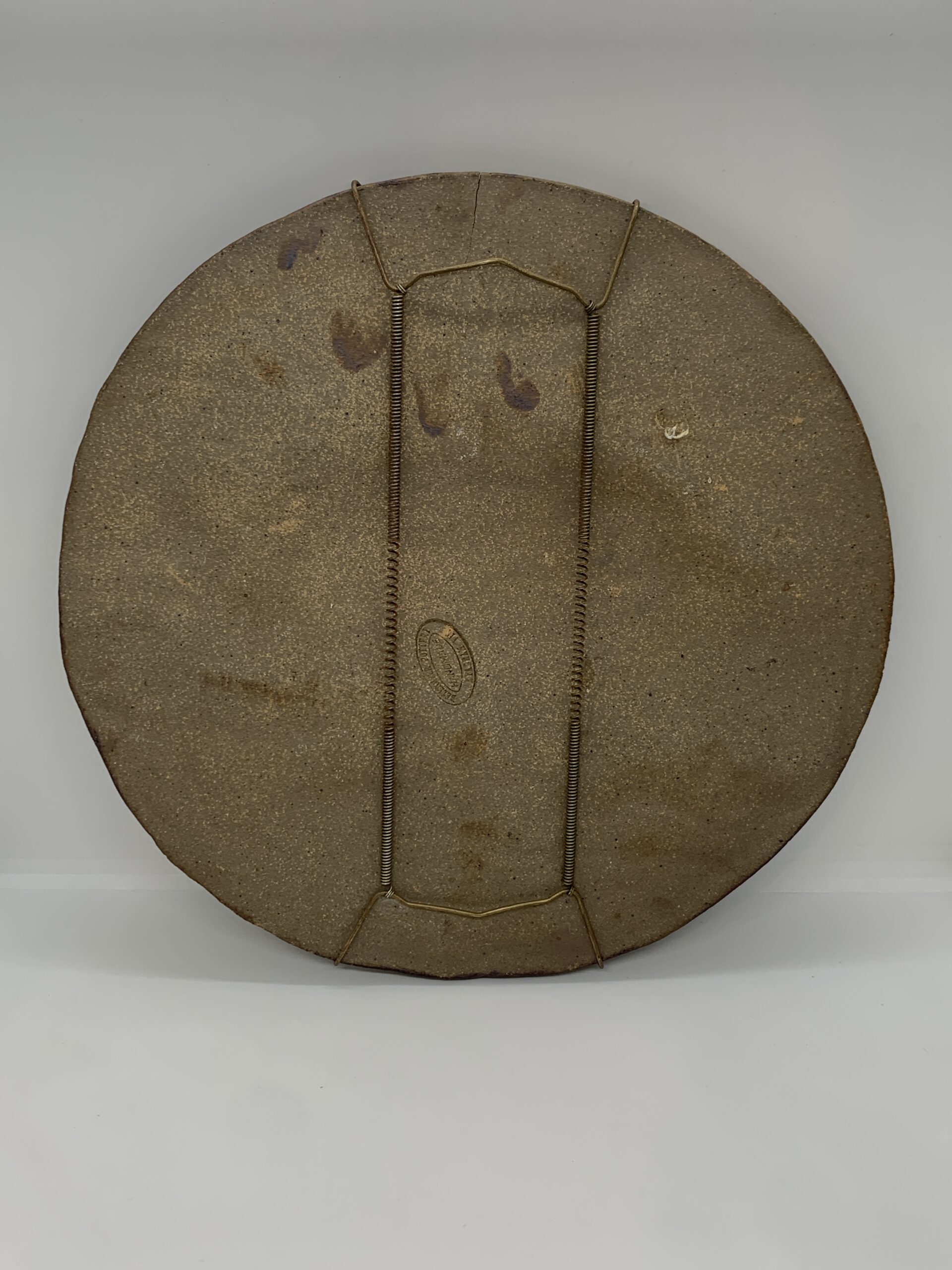 Belltower Pottery Round Wall Plaque 28cm Emu - Vintage Keepsakes