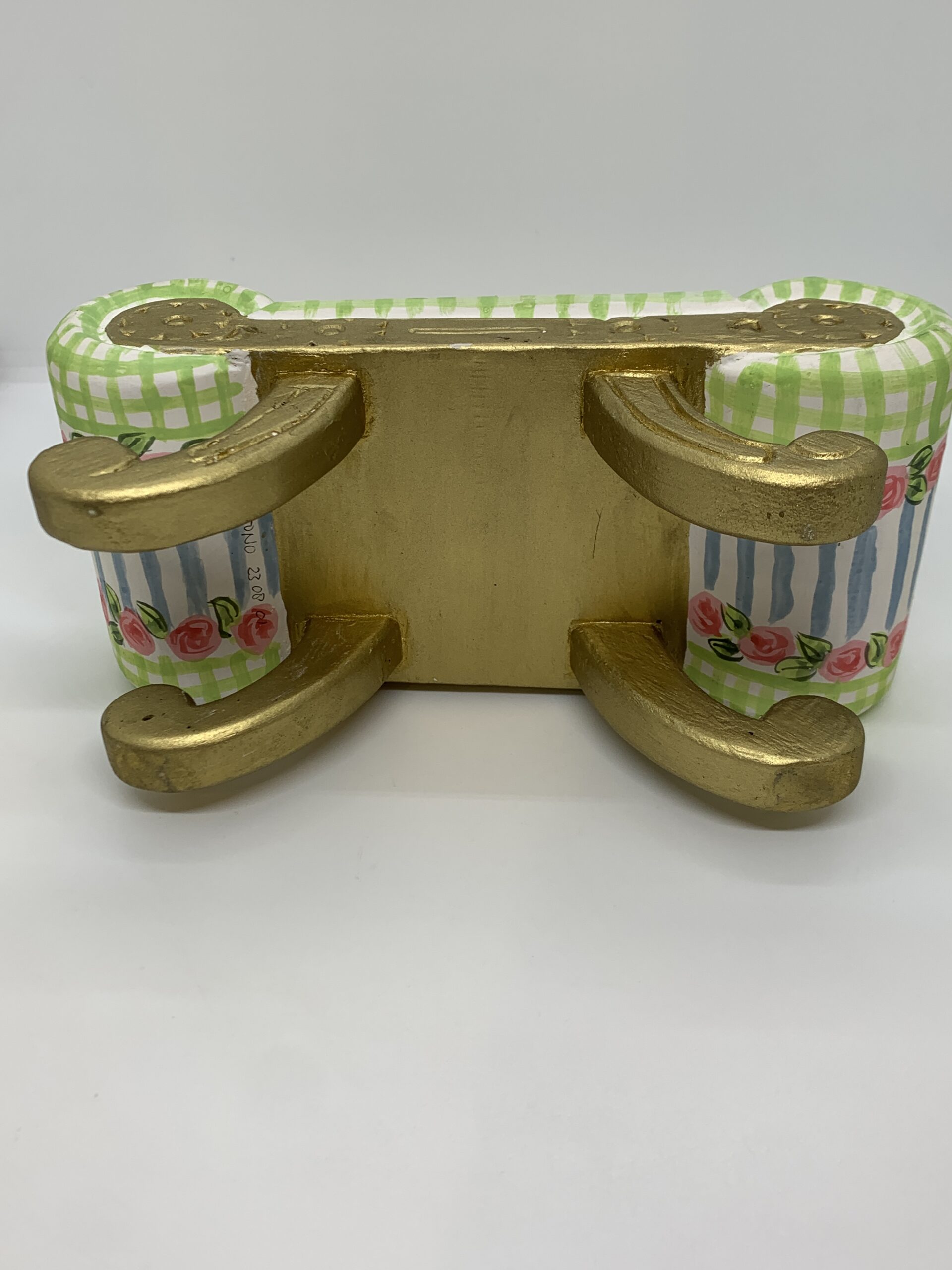 Doll Lounge with Rose pattern and Gilt Accents 21cm long - Vintage ...