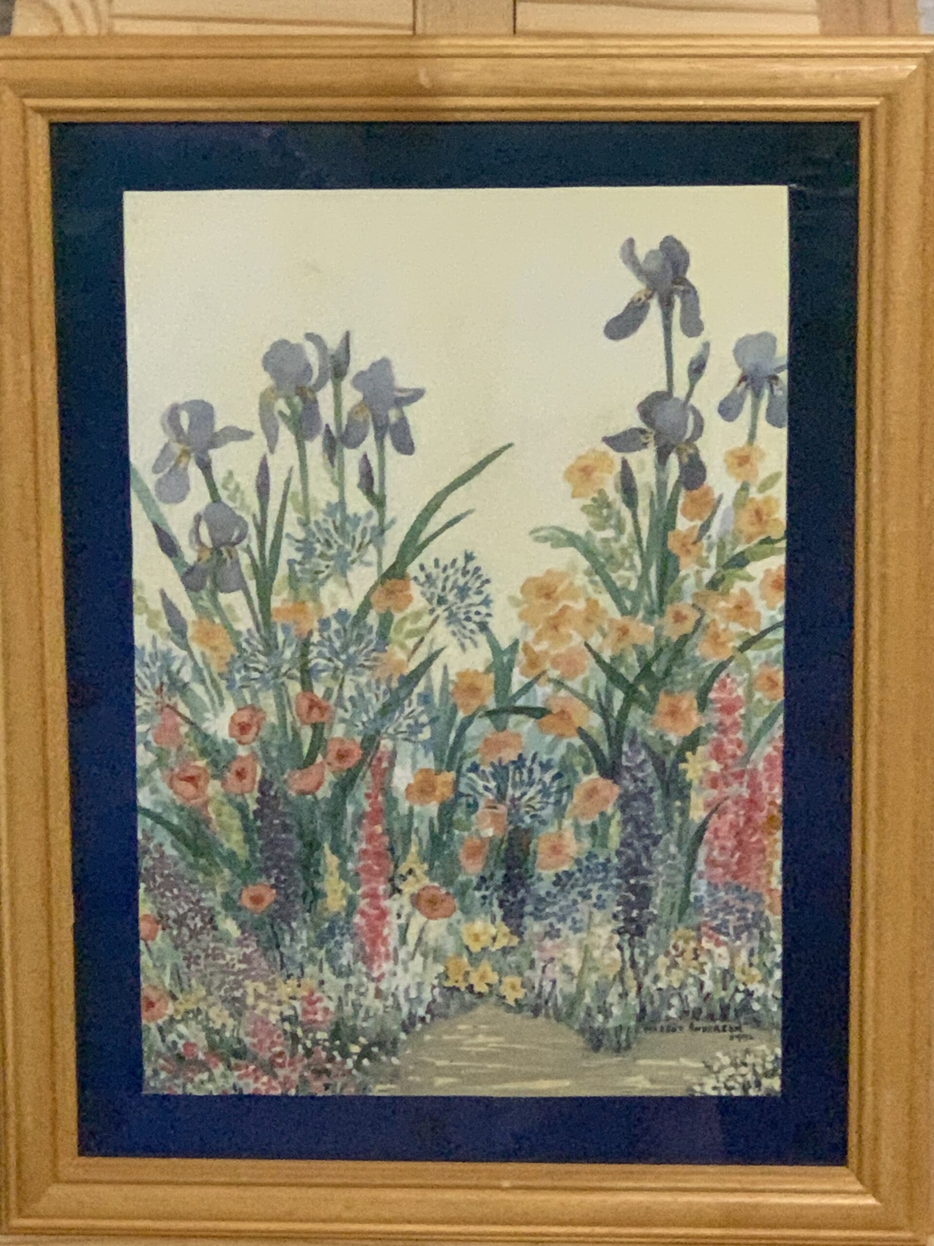 Margot Anderson Watercolor of Flowers 45x35cm (1992) - Vintage Keepsakes