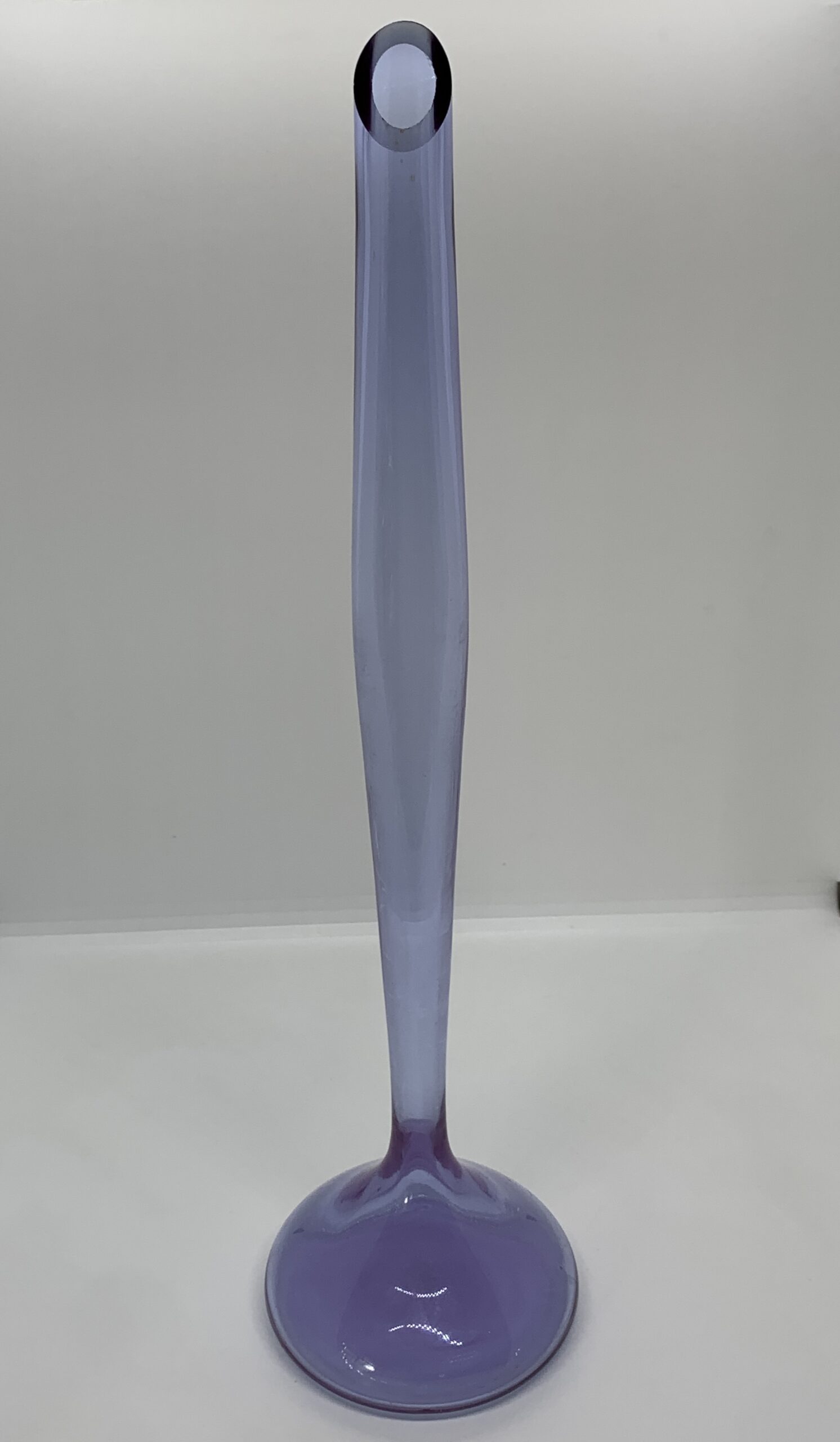 Pair of Flourite (Neodymium) Tall Narrow Glass Vases 41cm high (one ...