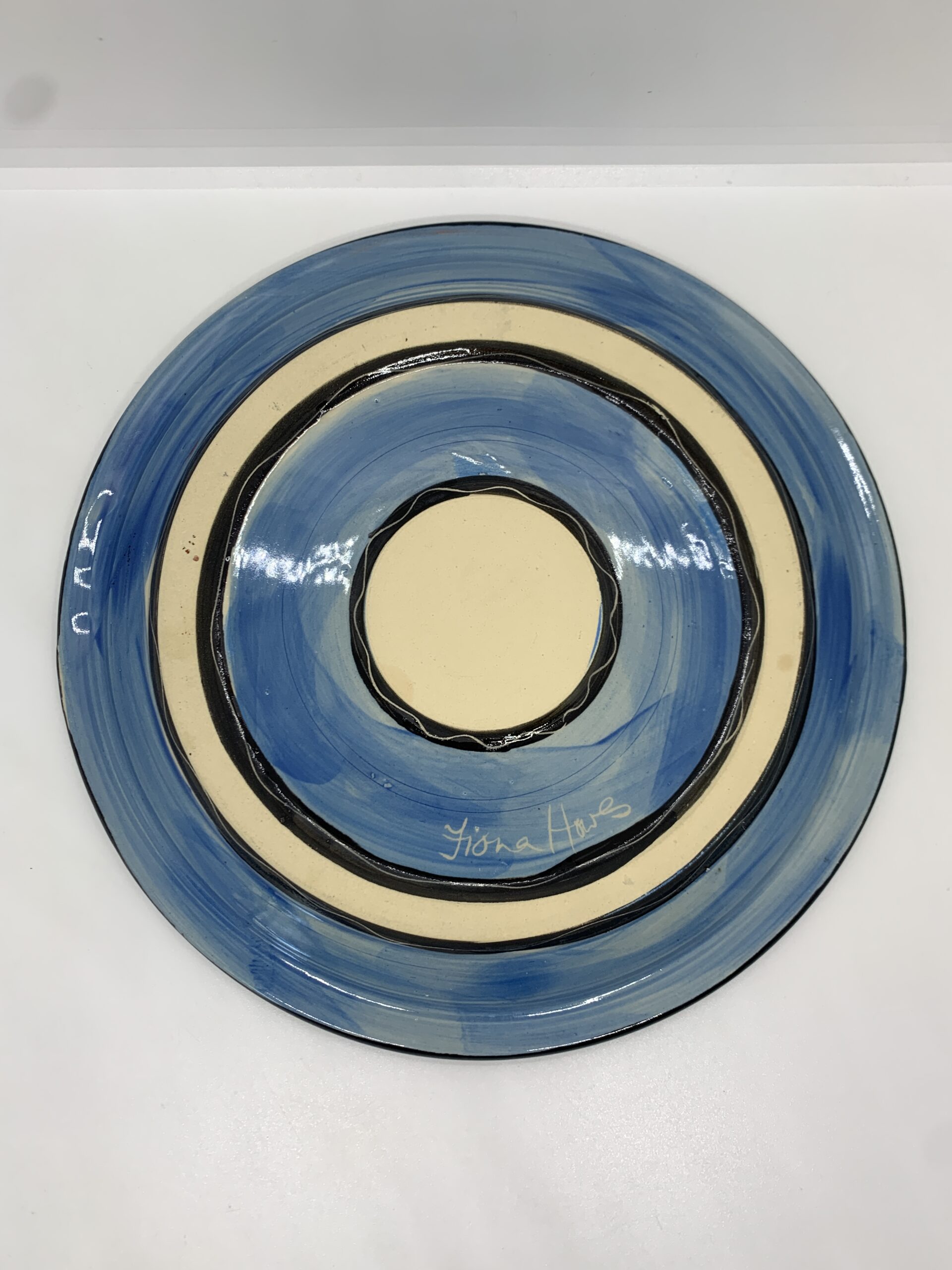 Fiona Howes Pottery Plate with House and Hearts Pattern 14.5cm ...