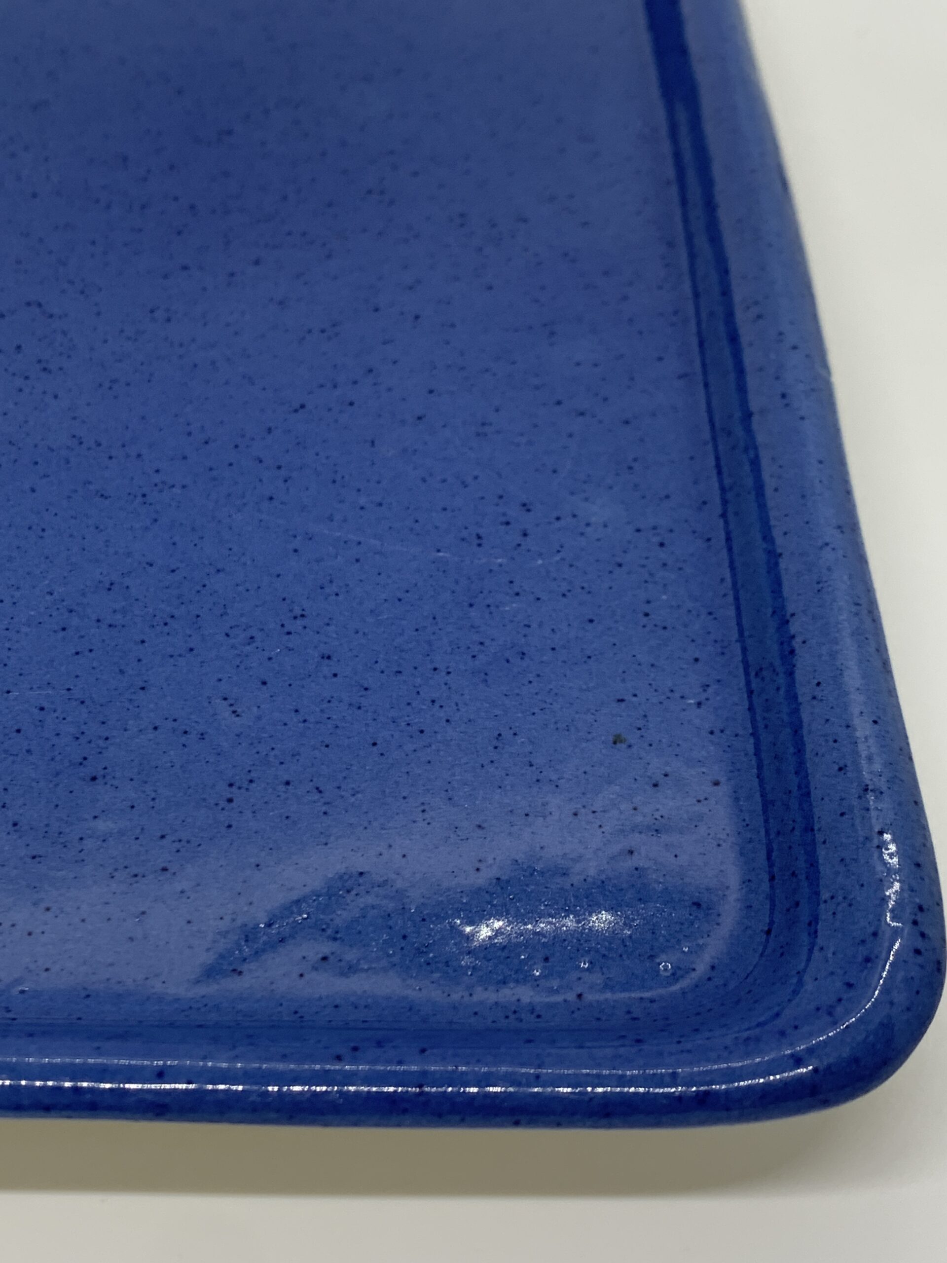Moorcroft Speckled Blue Pottery Tray 30x15cm - Vintage Keepsakes