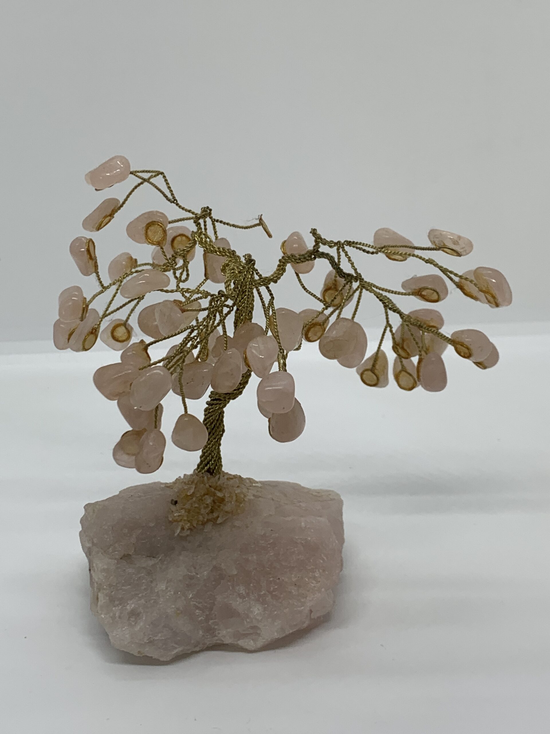 Small Rose Quartz Gem Tree 13cm high - Vintage Keepsakes