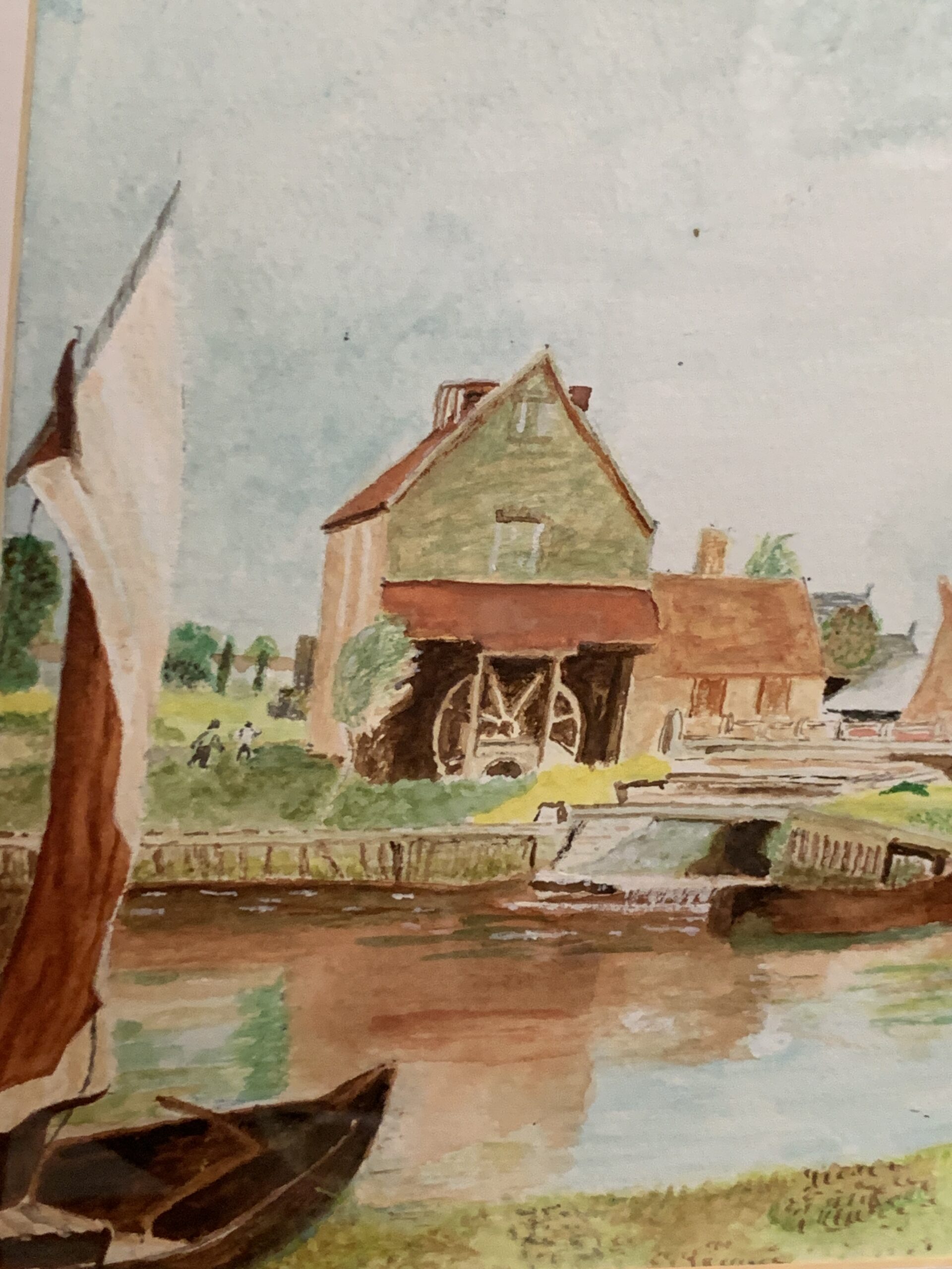 Stancliff Stephens Watercolor Painting of Canal 32x44cm - Vintage Keepsakes
