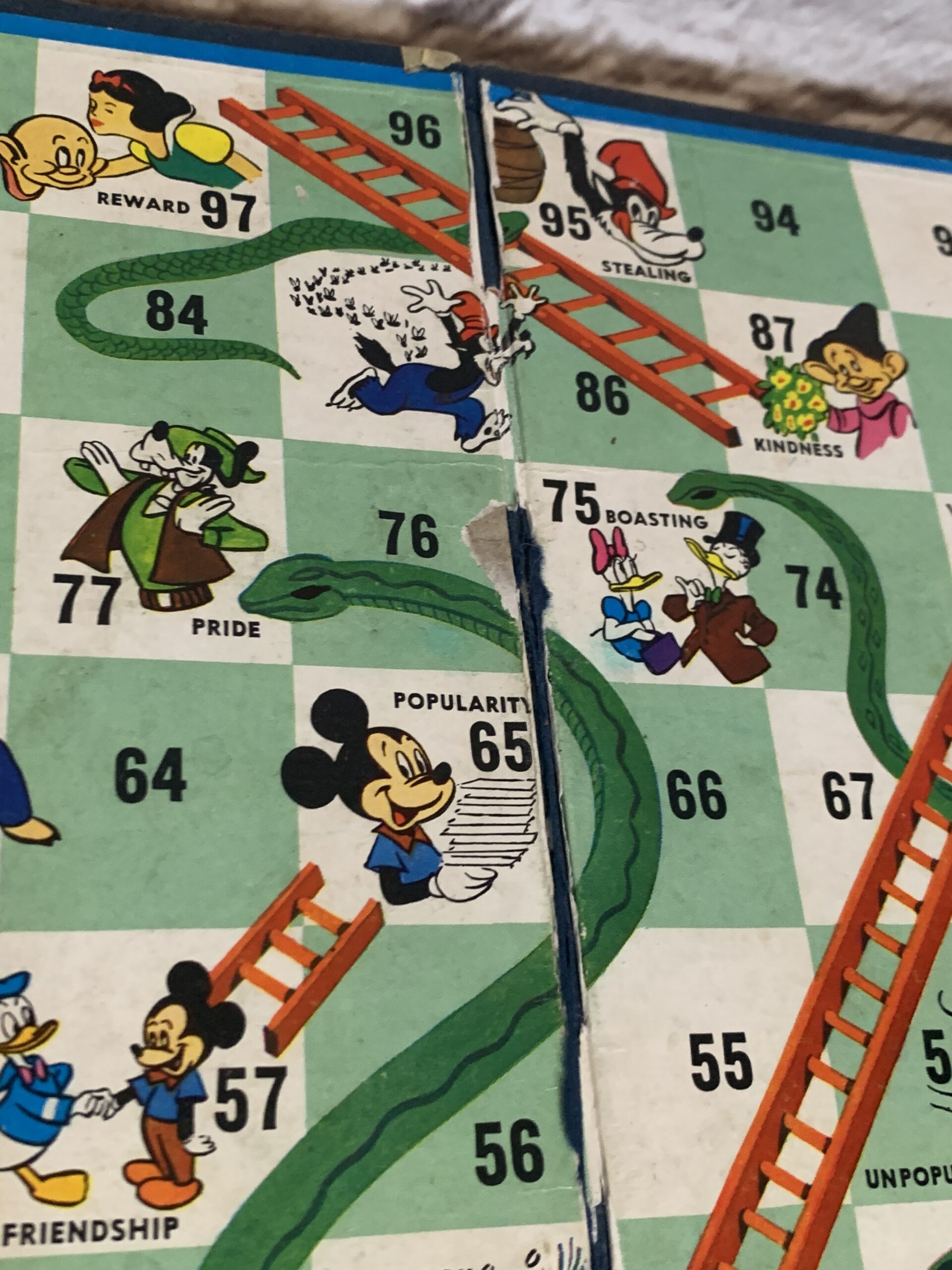 Disney Snakes and Ladders 40cm - board only - Vintage Keepsakes